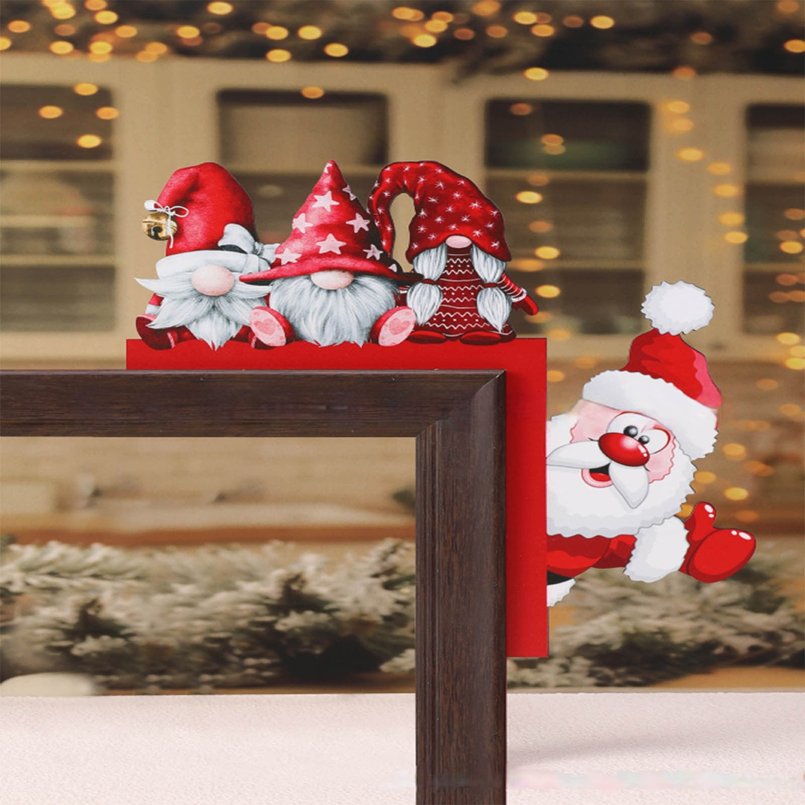 IBaodan Door Corner Sign Ornament Christmas Door Frame Decoration Funny ...