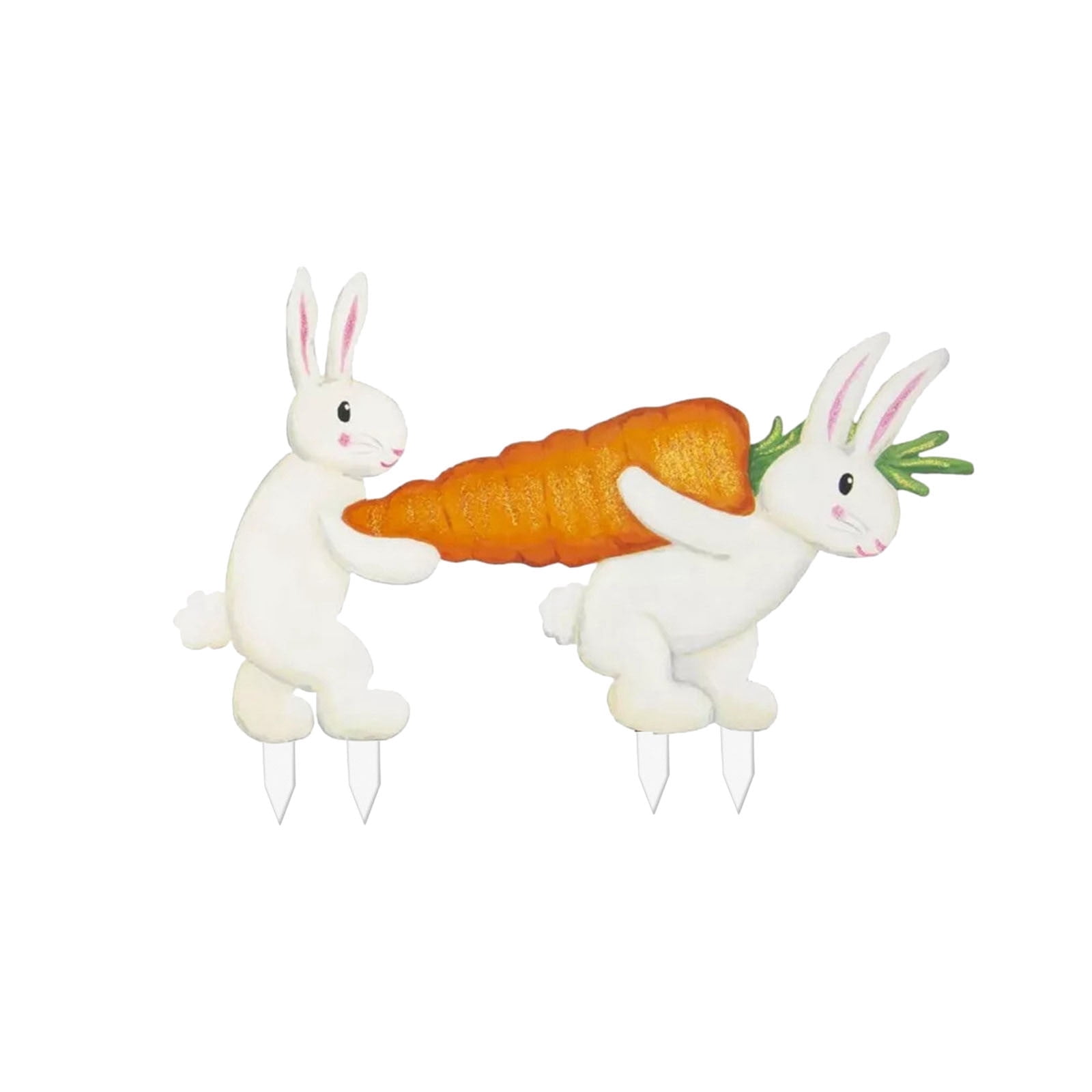 IBaodan Easter Cute Rabbit Decoration With Wooden Flooring Outdoor ...
