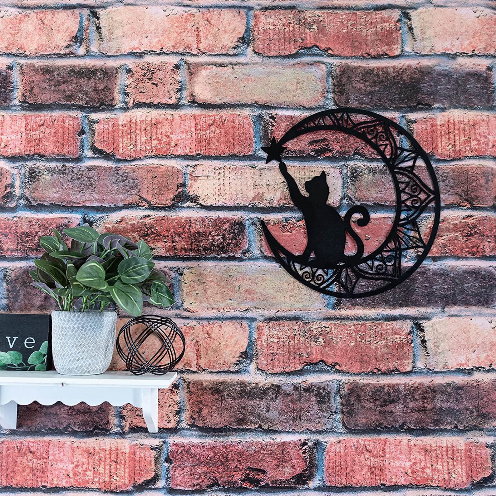 IBaodan Metal Wall Art Silhouette Decor - Rust-Resistant Iron Garden ...