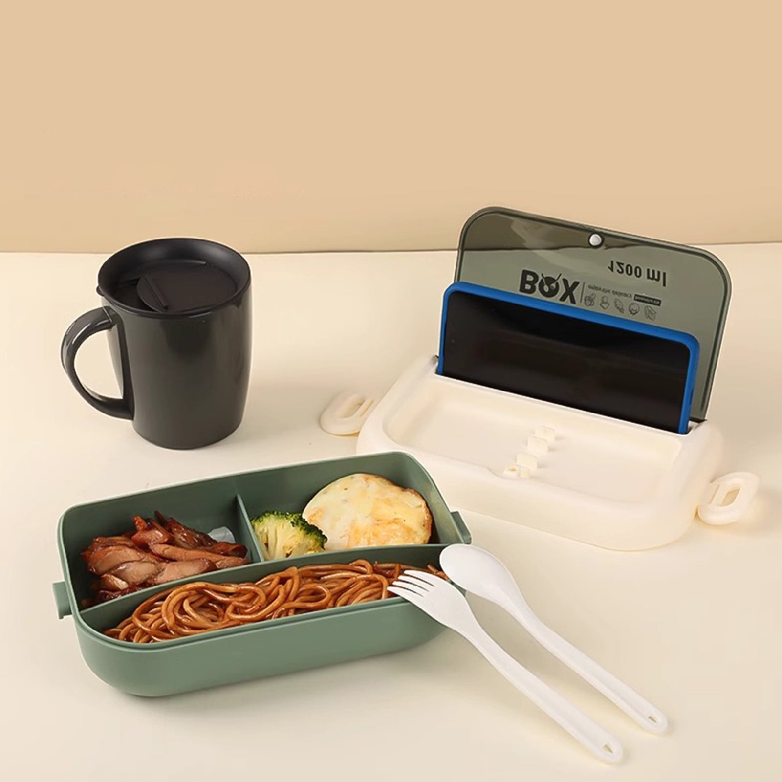 IBaodan Microwaveable Lunch Box with Lid 1200ml BPA-Free Polypropylene ...