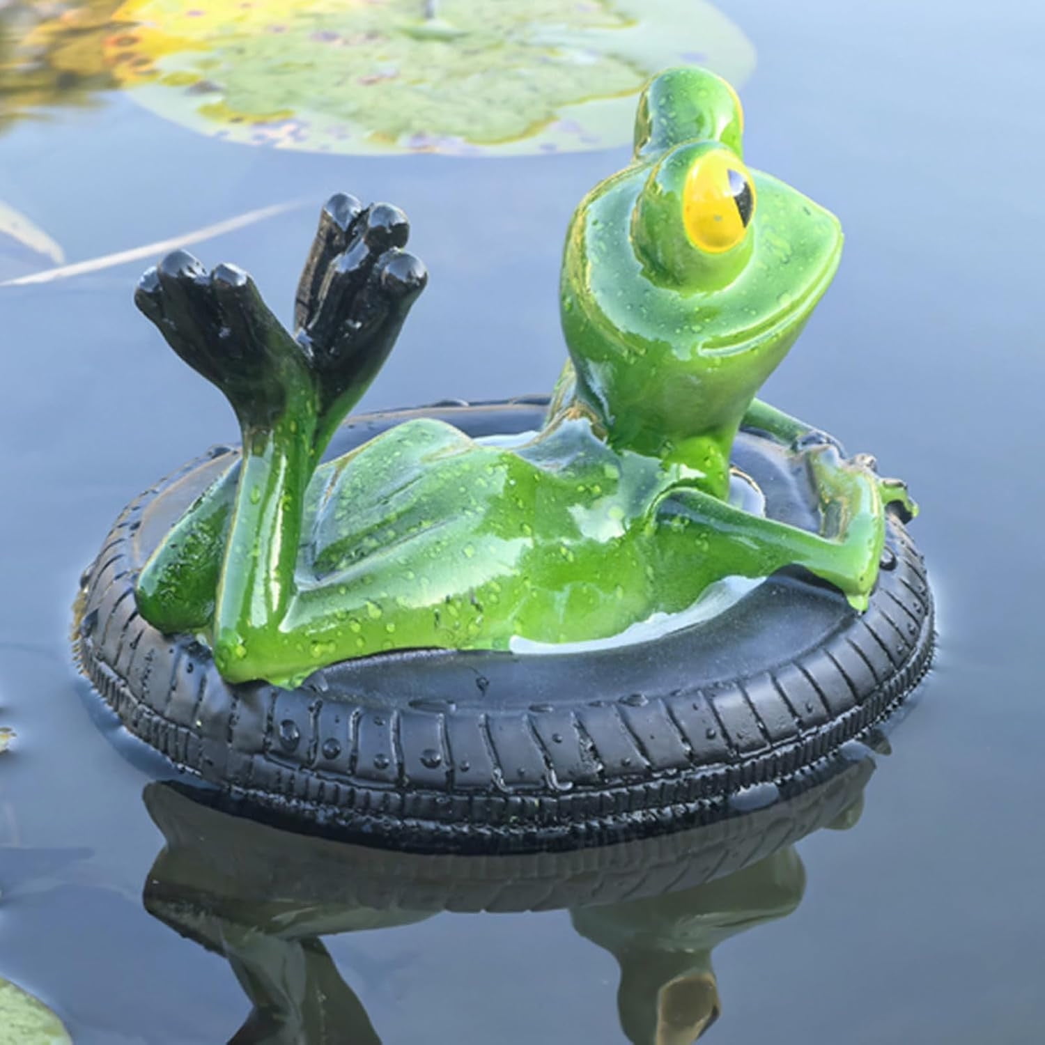 IBaodan Resin Floating Sculpture Garden Decor - Mini Pond Ornament with ...