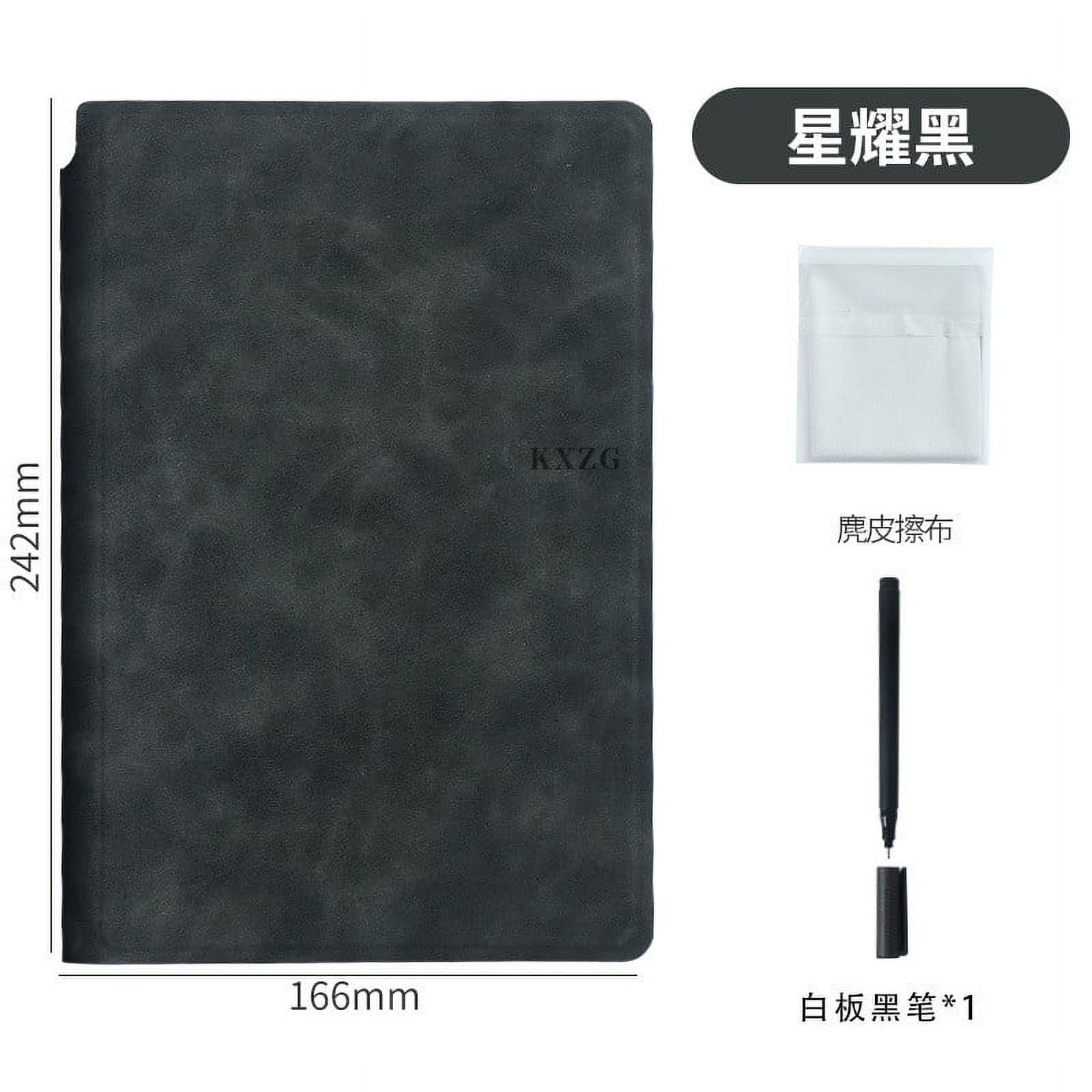 IBaodan Reusable Whiteboard Notebook - Wipeable A5 Faux Leather Cover ...
