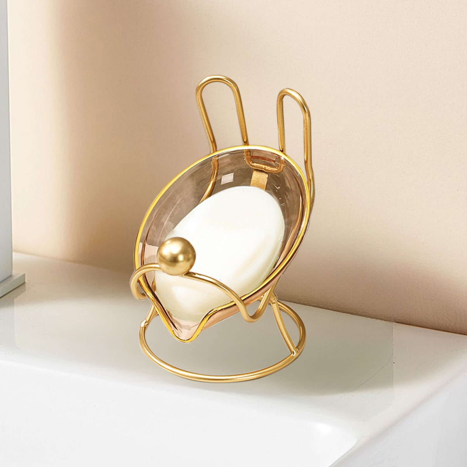 IBaodan Self-Draining Soap Tray with Metal Stand - Plastic Soap Storage ...