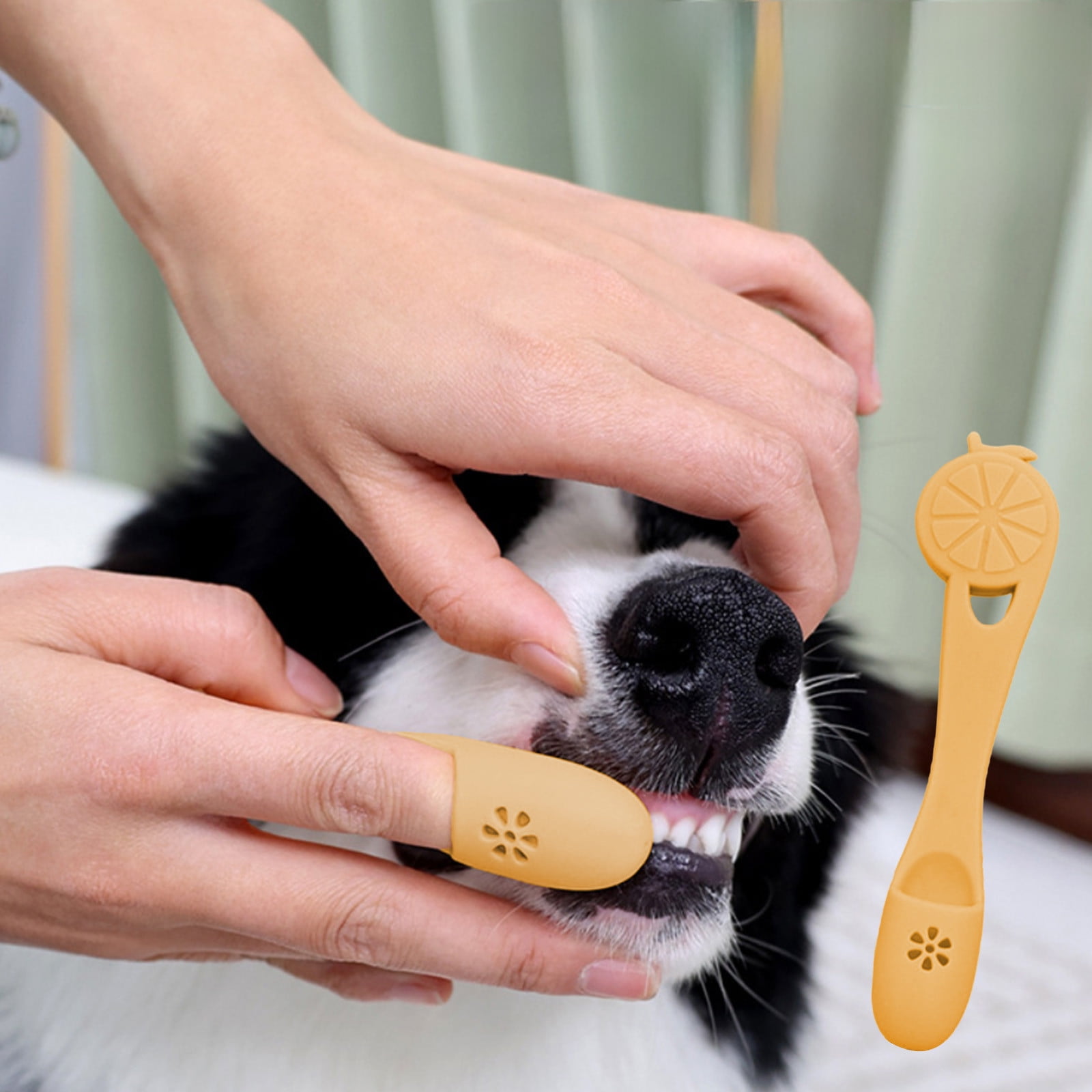 IBaodan Silicone Pet Finger Toothbrush - Soft Dog Teeth Cleaning Brush ...