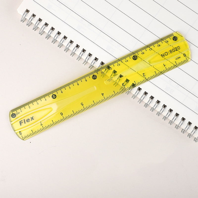 IBaodan Super Elastic 20CM Soft Plastic Ruler - Translucent Bendable ...