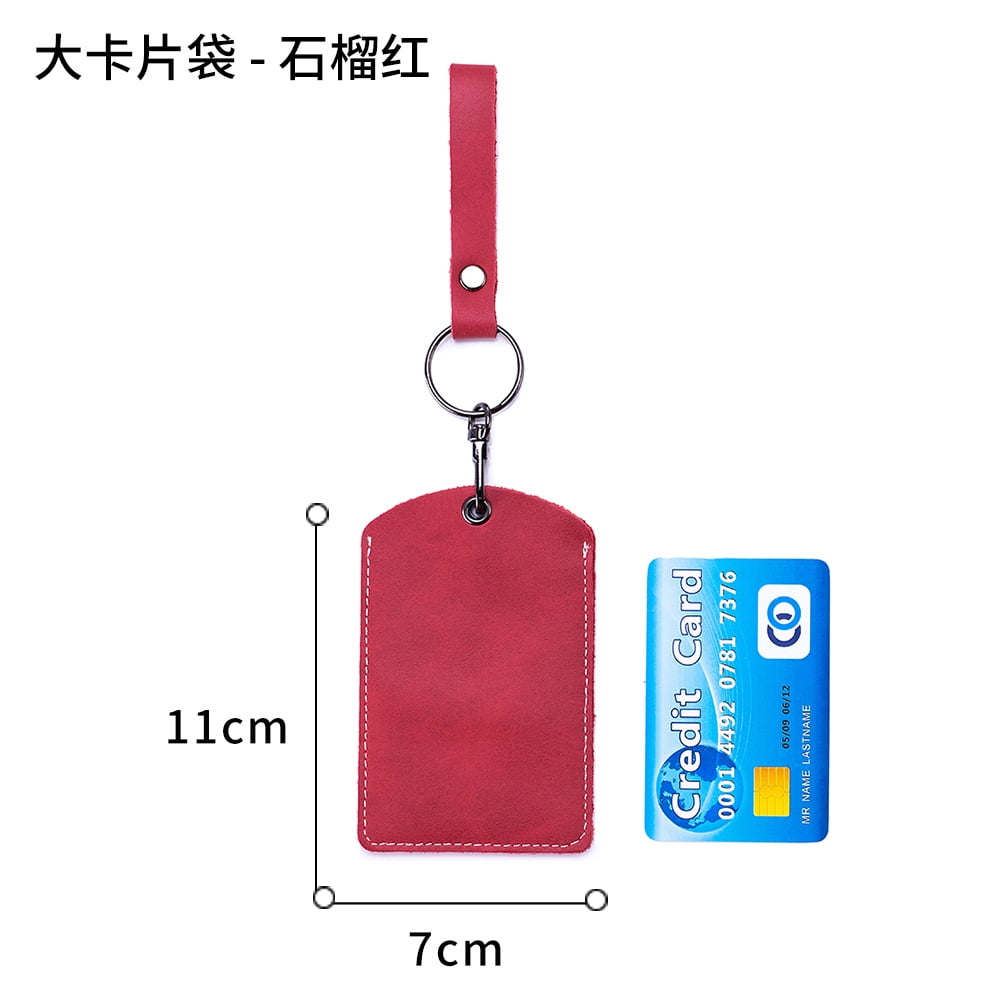 IC Card Cover with Keychain - Durable Leather Sleeve for Elevator ...