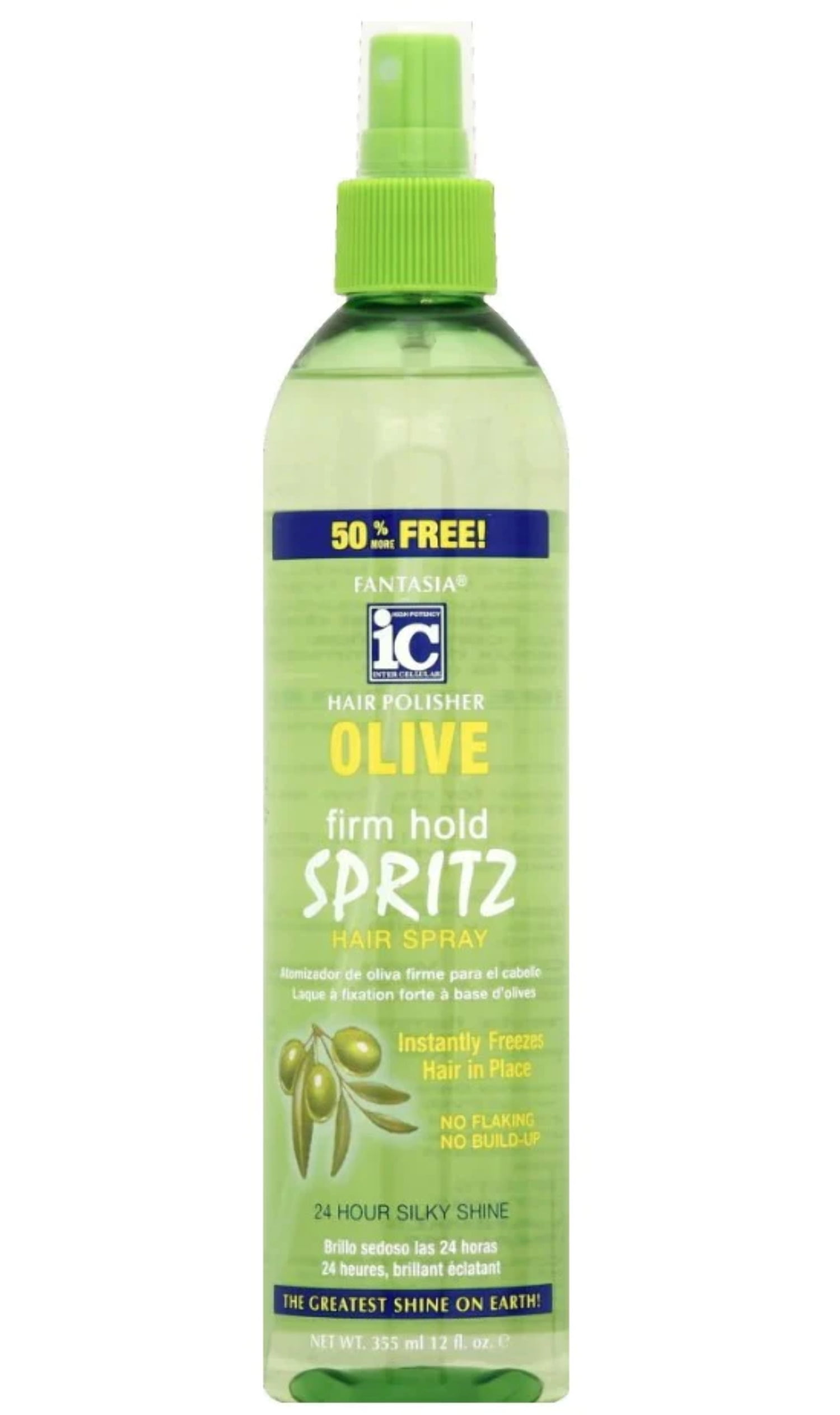 IC Fantasia Hair Polisher Olive Spritz 10 Oz Firm Hold Green - Walmart.com
