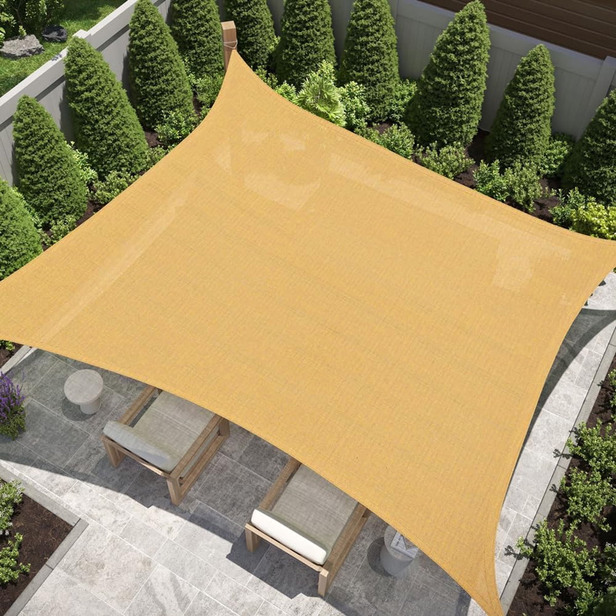 IC ICLOVER 16' x 20' Sun Shade Sail Canopy Square UV Block Sunshade for ...