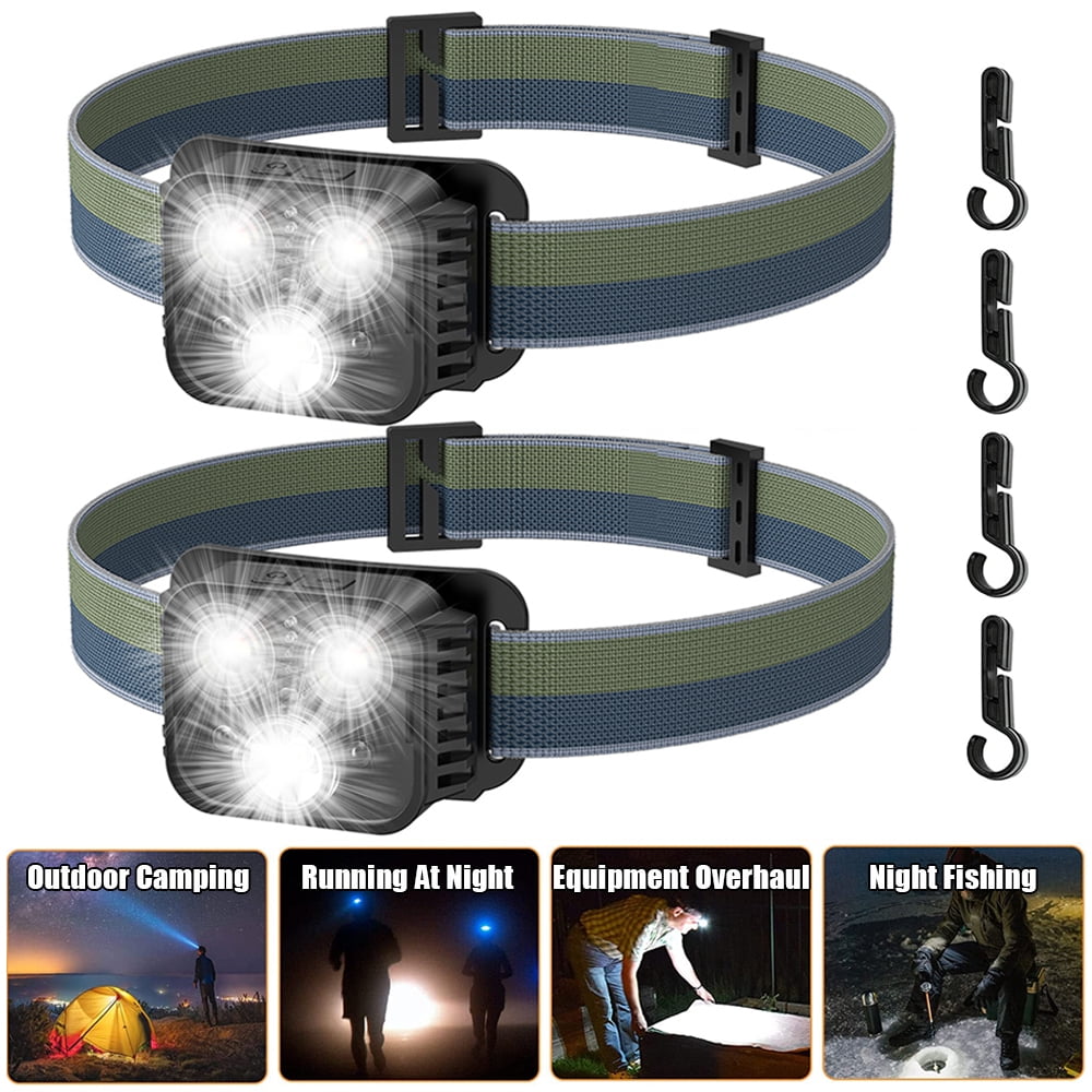 IC ICLOVER 2-Pack Headlamp Flashlight, Super Bright Motion Sensor Head ...