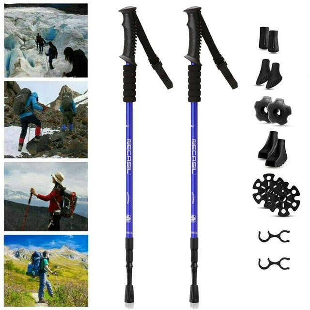 IC ICLOVER 2 Pack Lightweight Walking Sticks Quick Lock Trekking Poles ...