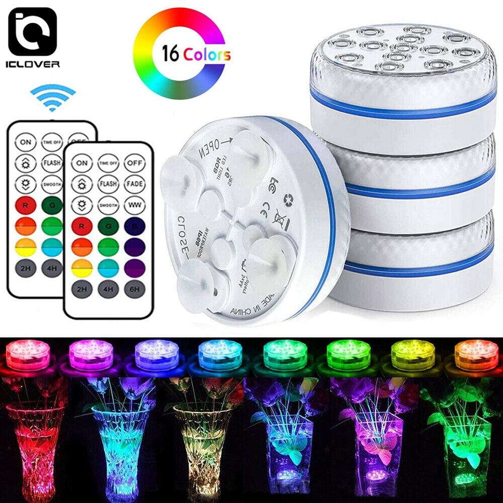 IC ICLOVER Magnetic Wireless Swimming Pool Lights, Waterproof Color ...