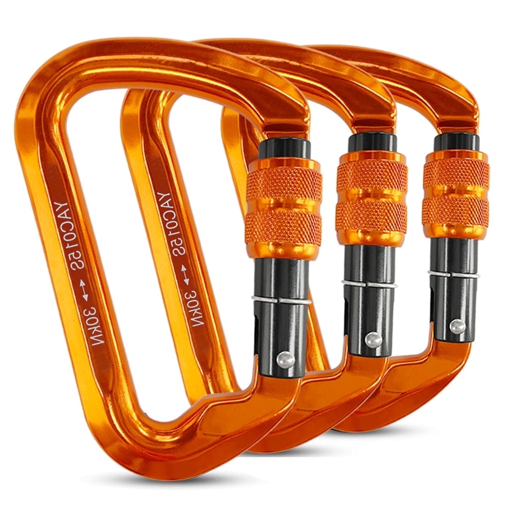 IC ICLOVER [3 Pack] 30Kn/3000Kg Aluminum Locking Rock Climbing ...