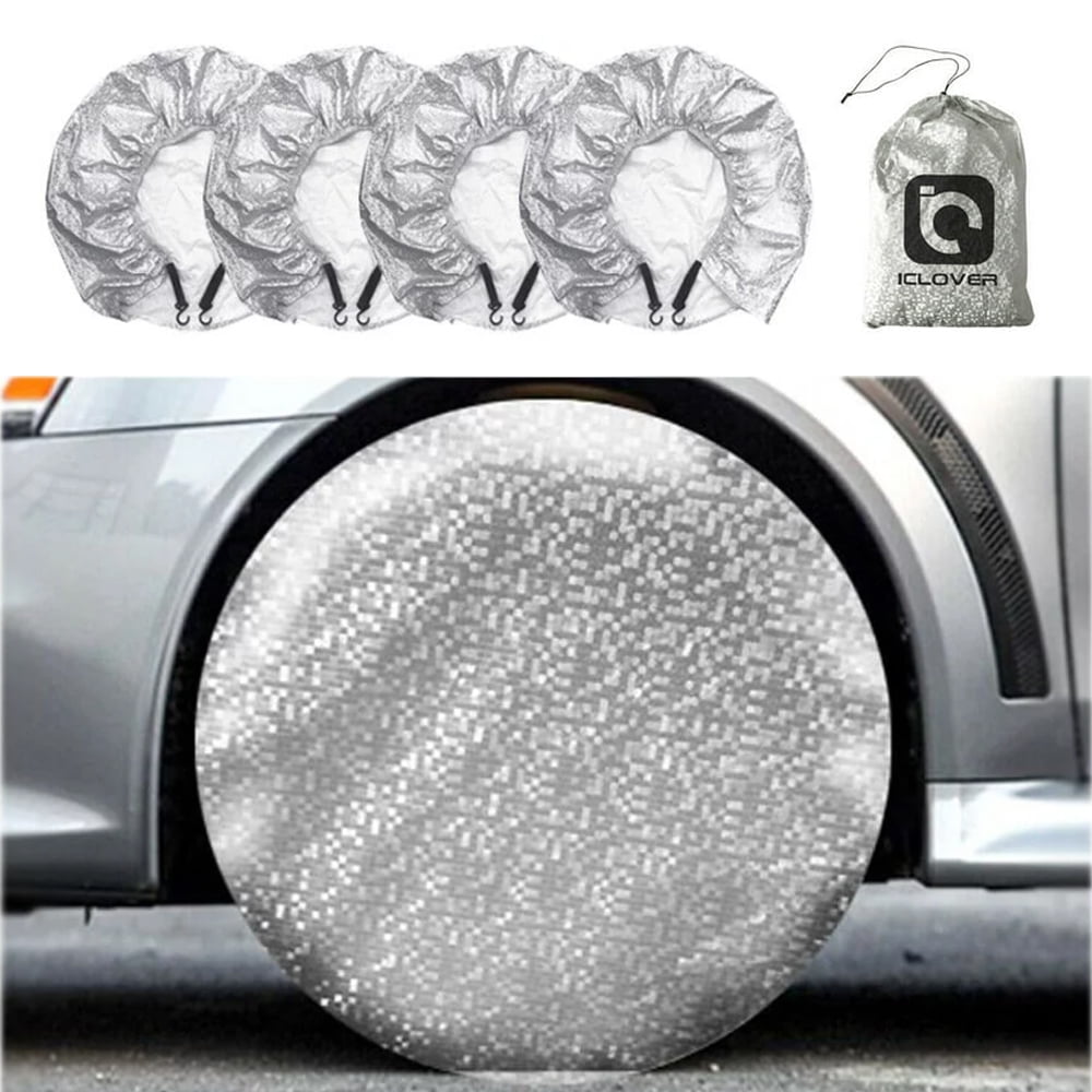 IC ICLOVER 4Pcs Car Tire Cover for Camper RV Wheel Tyre Waterproof Sun ...