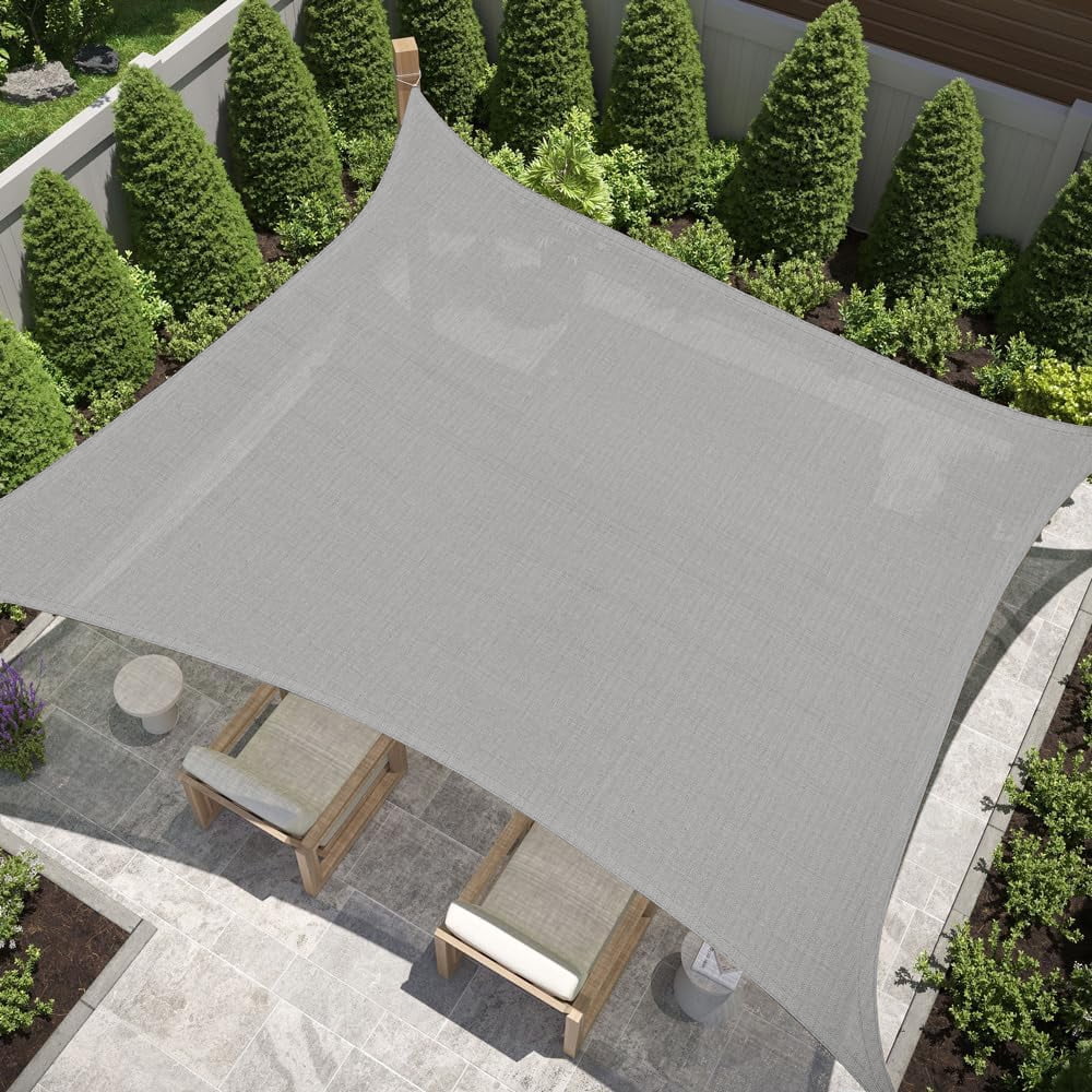 IC ICLOVER 8' x 12' Sun Shade Sail Canopy Rectangle UV Block Sunshade ...