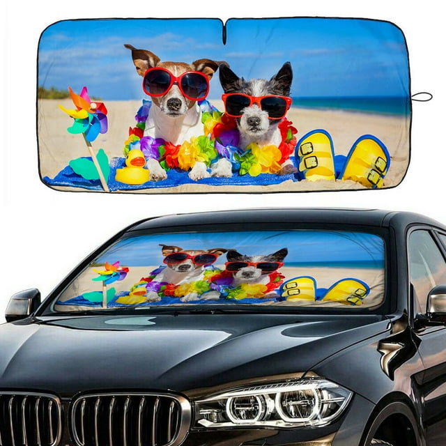 IC ICLOVER Auto Car Jumbo Sunshade Foldable Windshield Sun Shade Visor ...