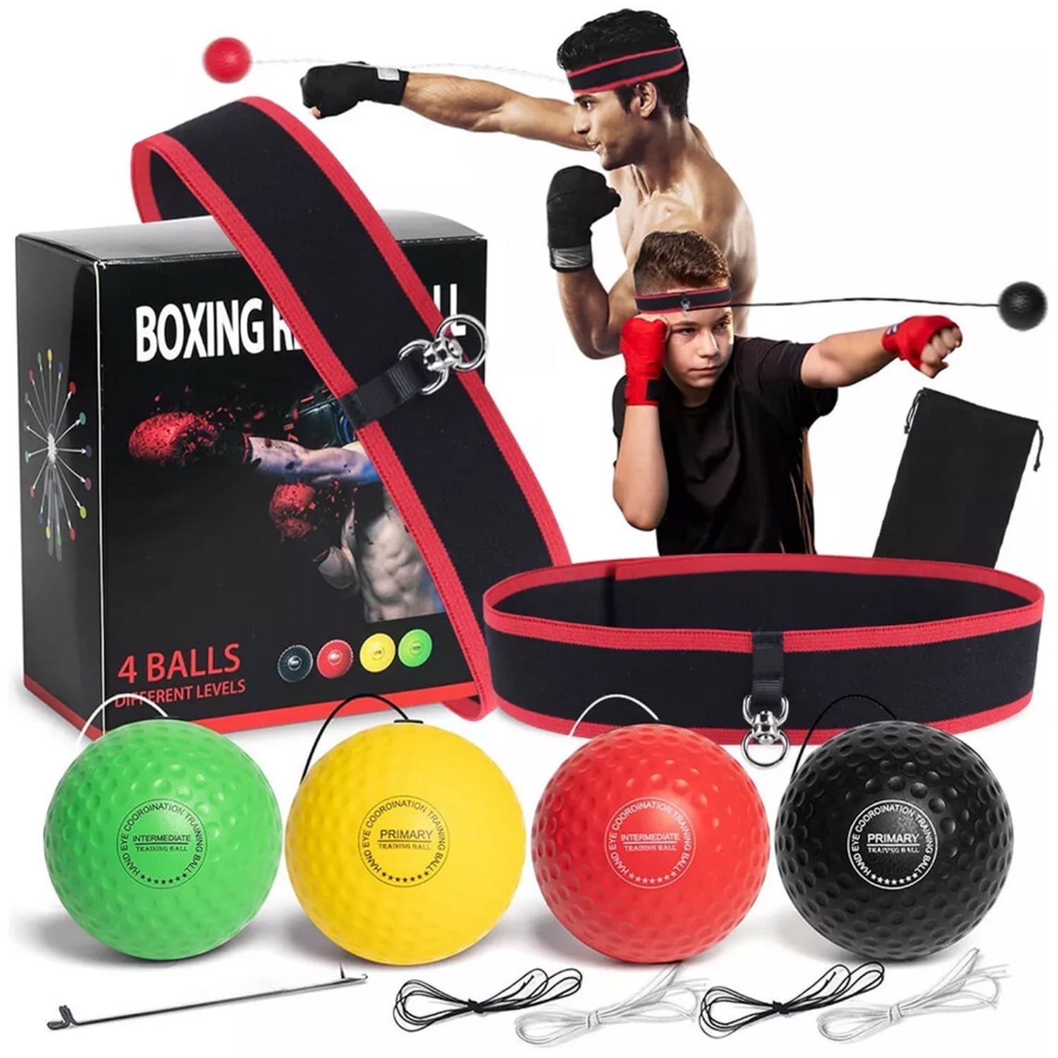 IC ICLOVER Boxing Fight 4 Balls With 2 Head Band, Kids Adults Fight ...