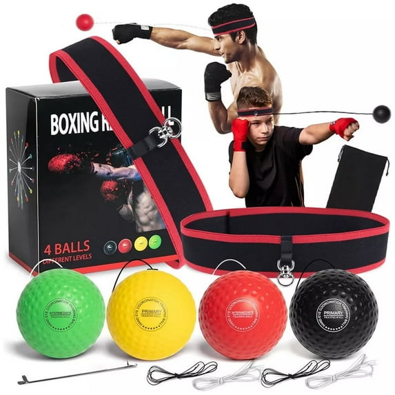 IC ICLOVER Boxing Fight 4 Balls With 2 Head Band, Kids Adults Fight ...