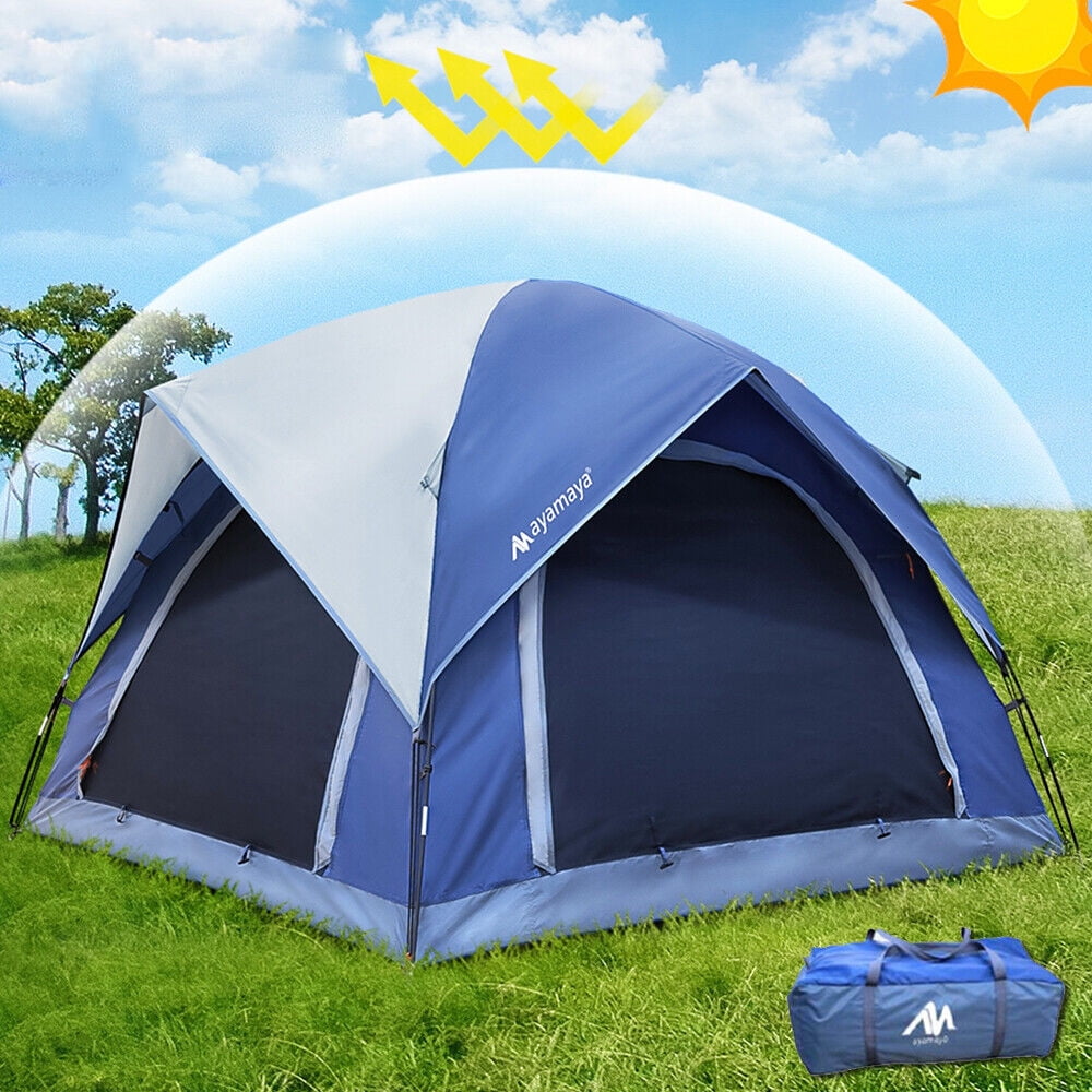 IC ICLOVER Dome Camping Tent, 3-4 Person Tent for Family Camping ...