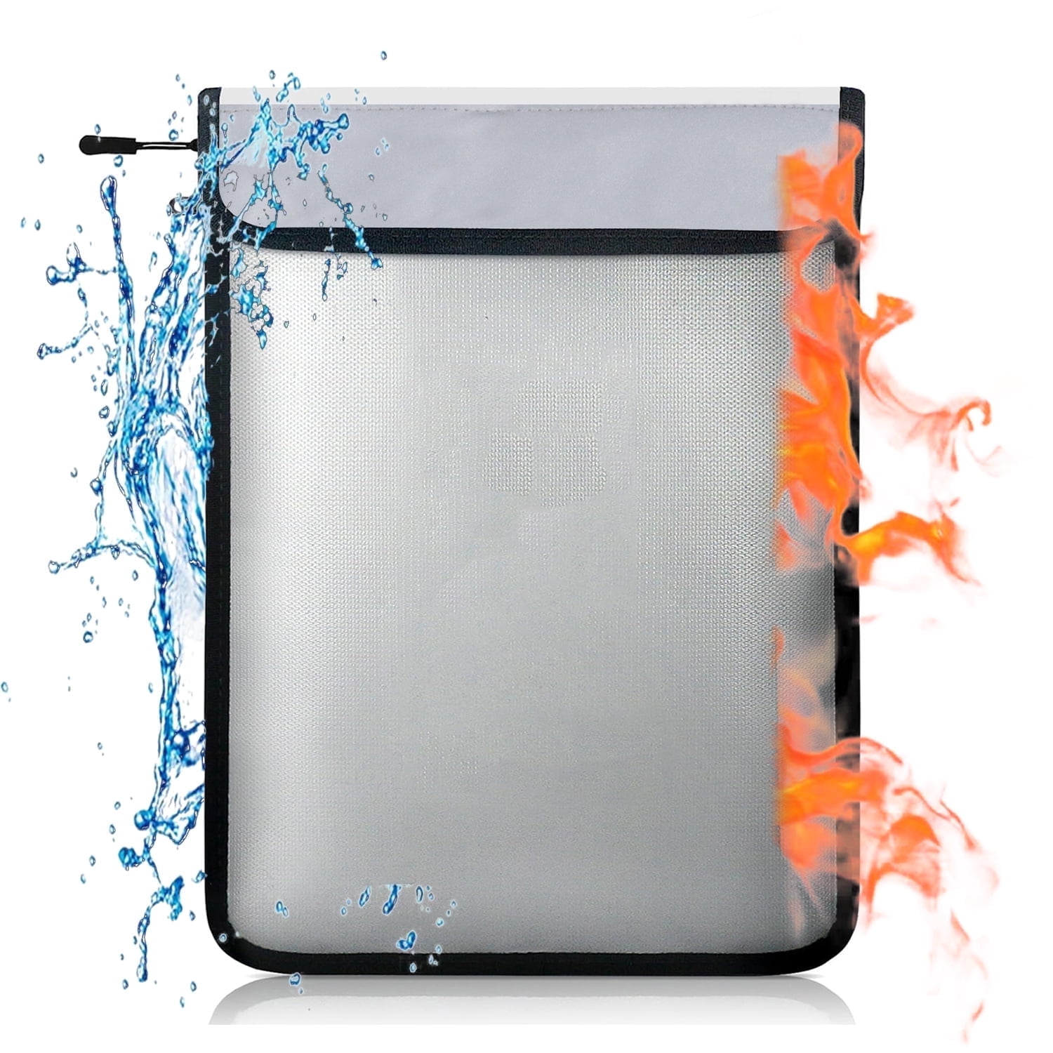 IC ICLOVER Fireproof Document Bags with 2 Pockets, 15"x 11" Waterproof ...