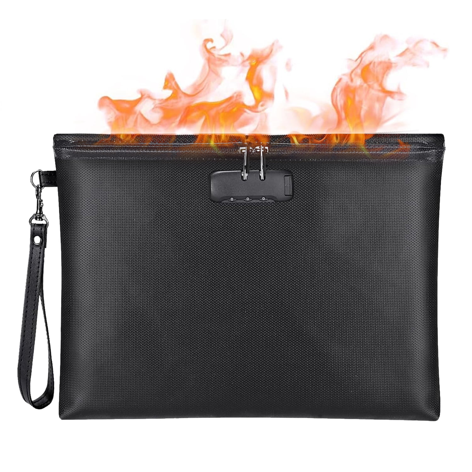 IC ICLOVER Fireproof Document Bags with Lock, 14.2"x 10" Waterproof ...