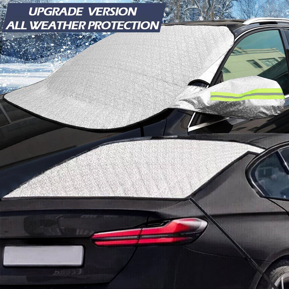 IC ICLOVER Front+Rear Car Snow Cover Windshield with Magnetic Edge ...