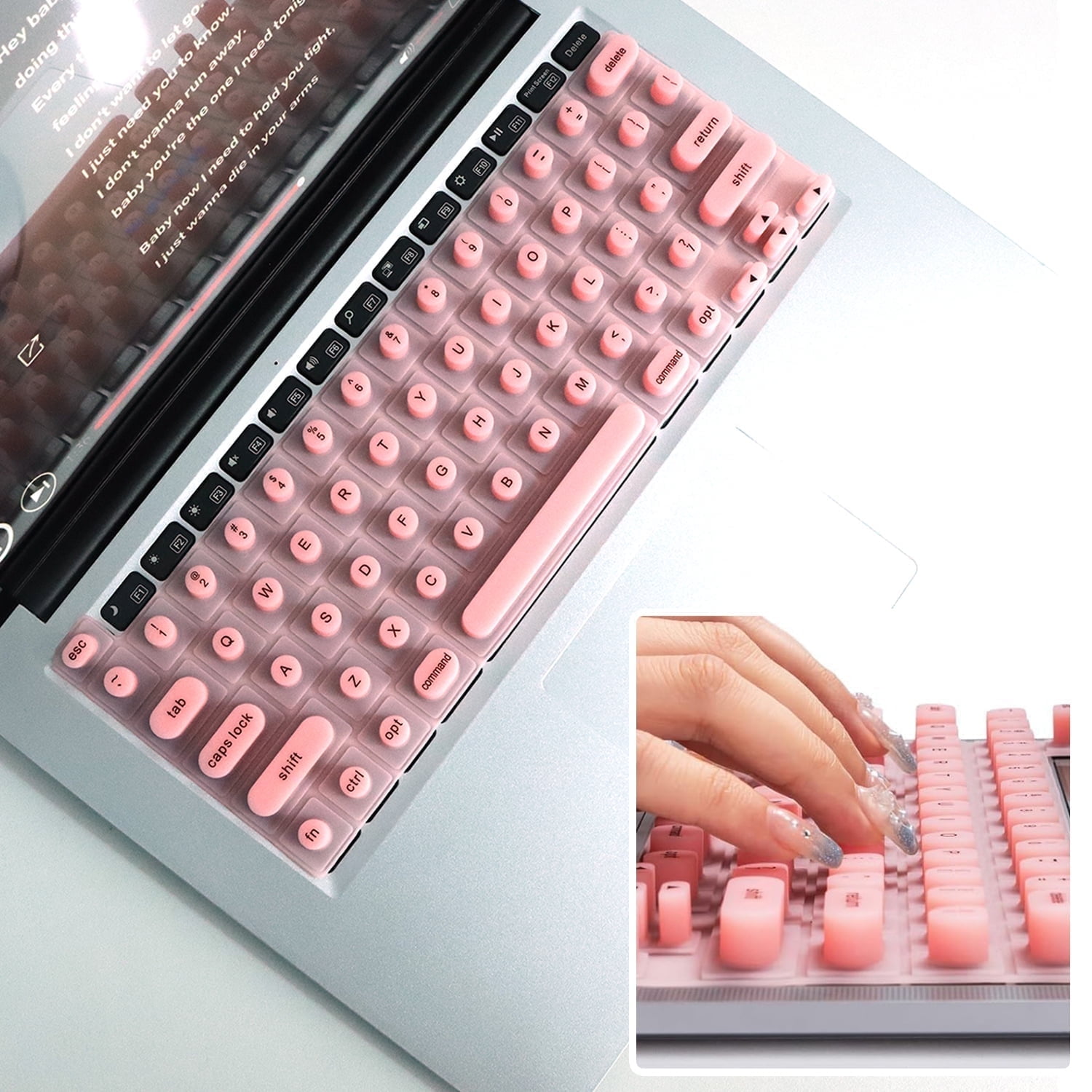 IC ICLOVER Long Nail Keyboard Cover for MacBook Pro 13 2020-2023 ...