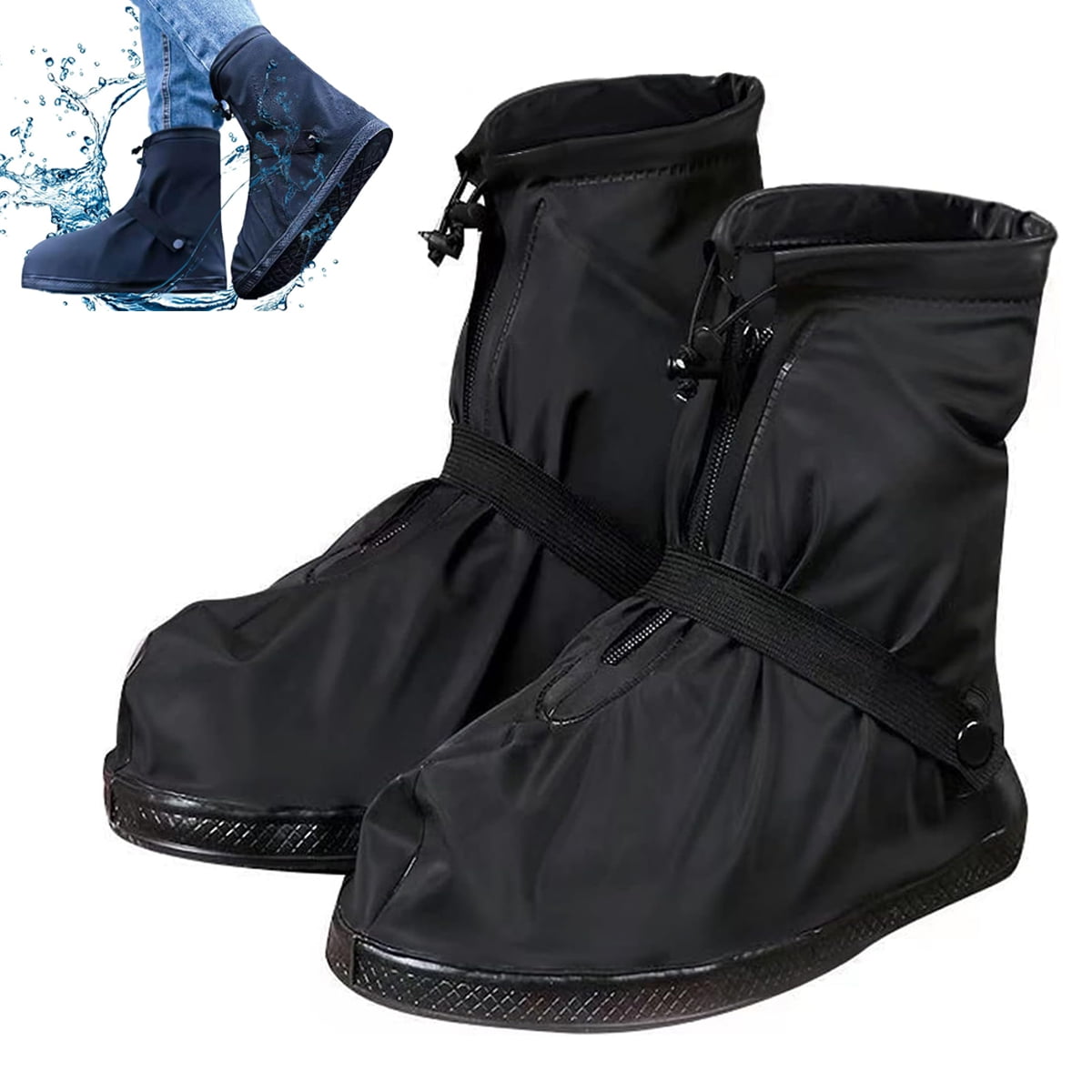 IC ICLOVER Waterproof Shoe Covers, Reusable Rain Overshoes Protector ...