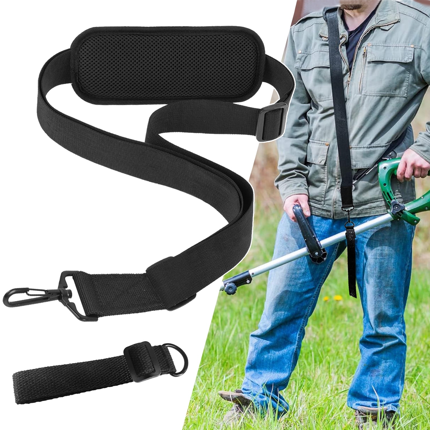 IC ICLOVER Weed Eater Strap, Adjustable Padded Shoulder Strap for Weed ...