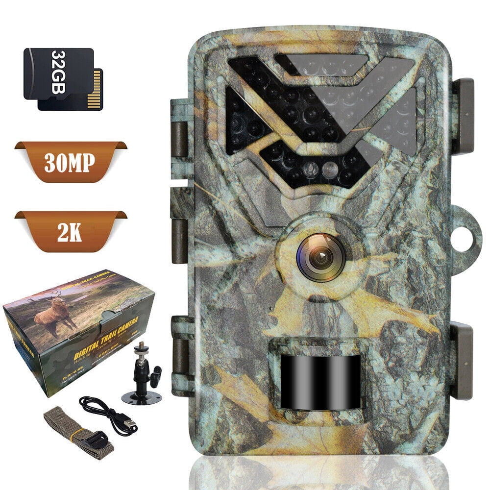 IC ICLOVER Wildlife Trail Camera 30MP 2K Full HD with Infrared Night ...