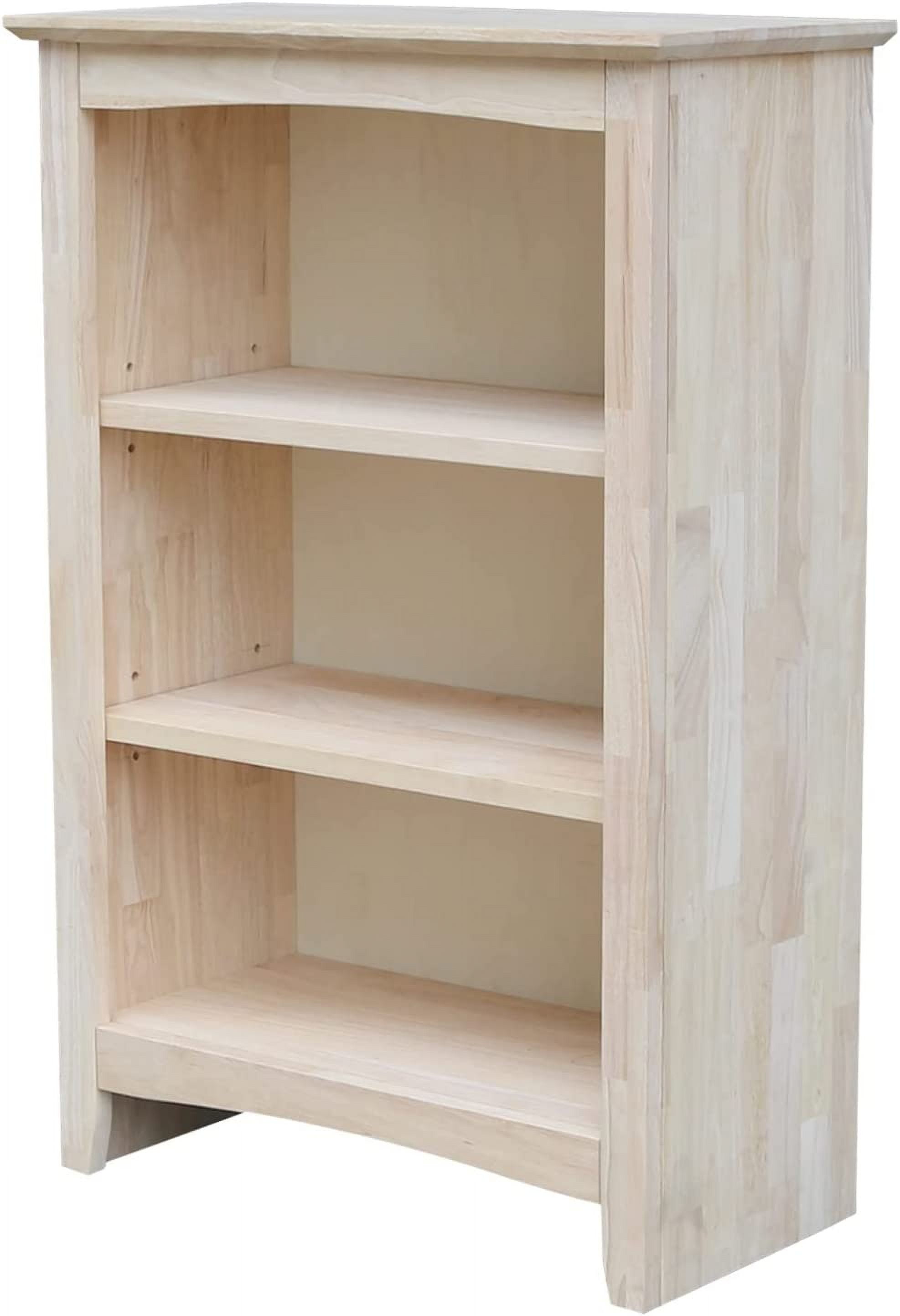IC International Concepts Shaker Bookcase, 36-Inch Height, Durable ...