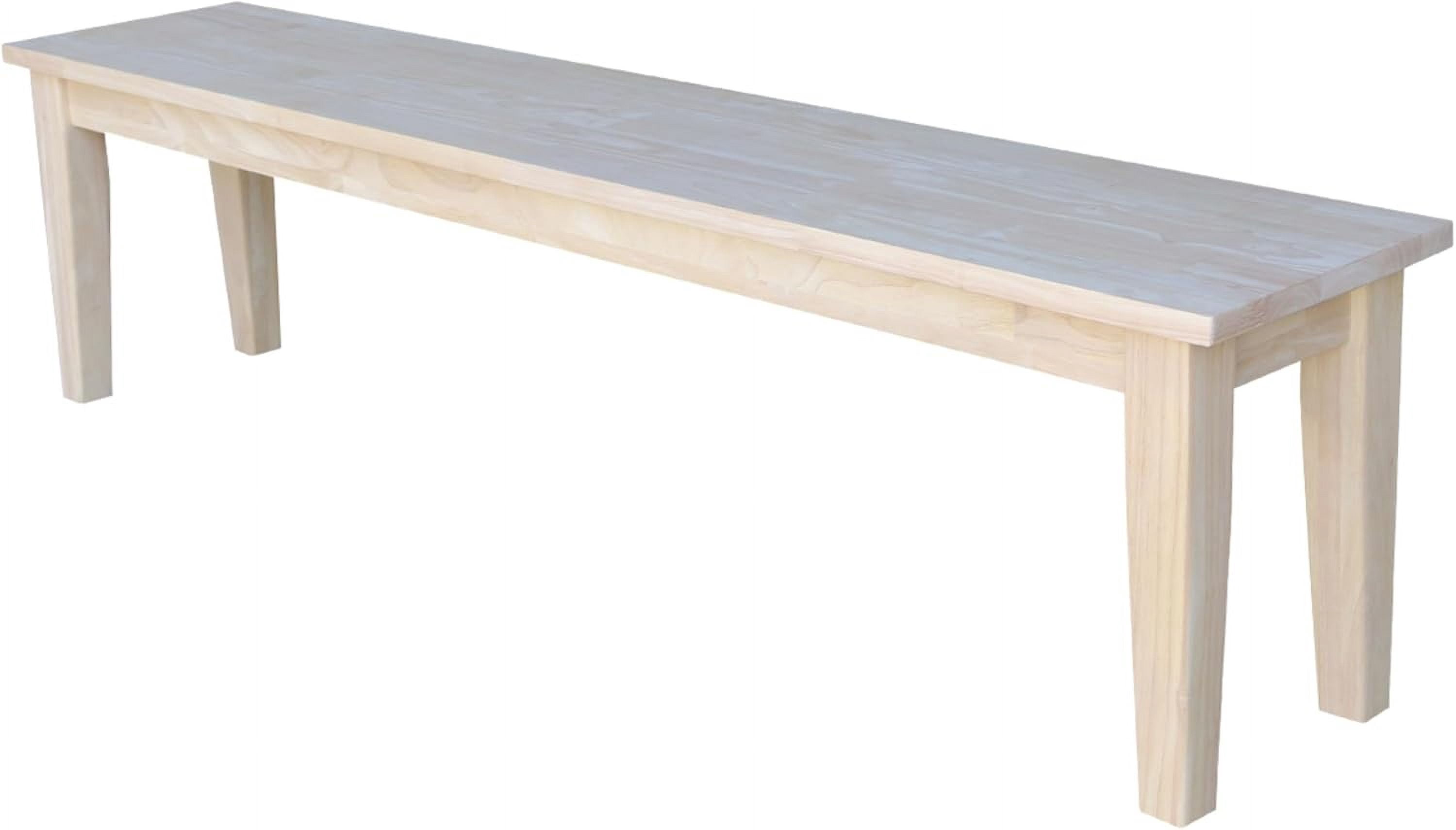 IC International Concepts, Shaker Style Bench, Solid Real Wood, Sturdy ...