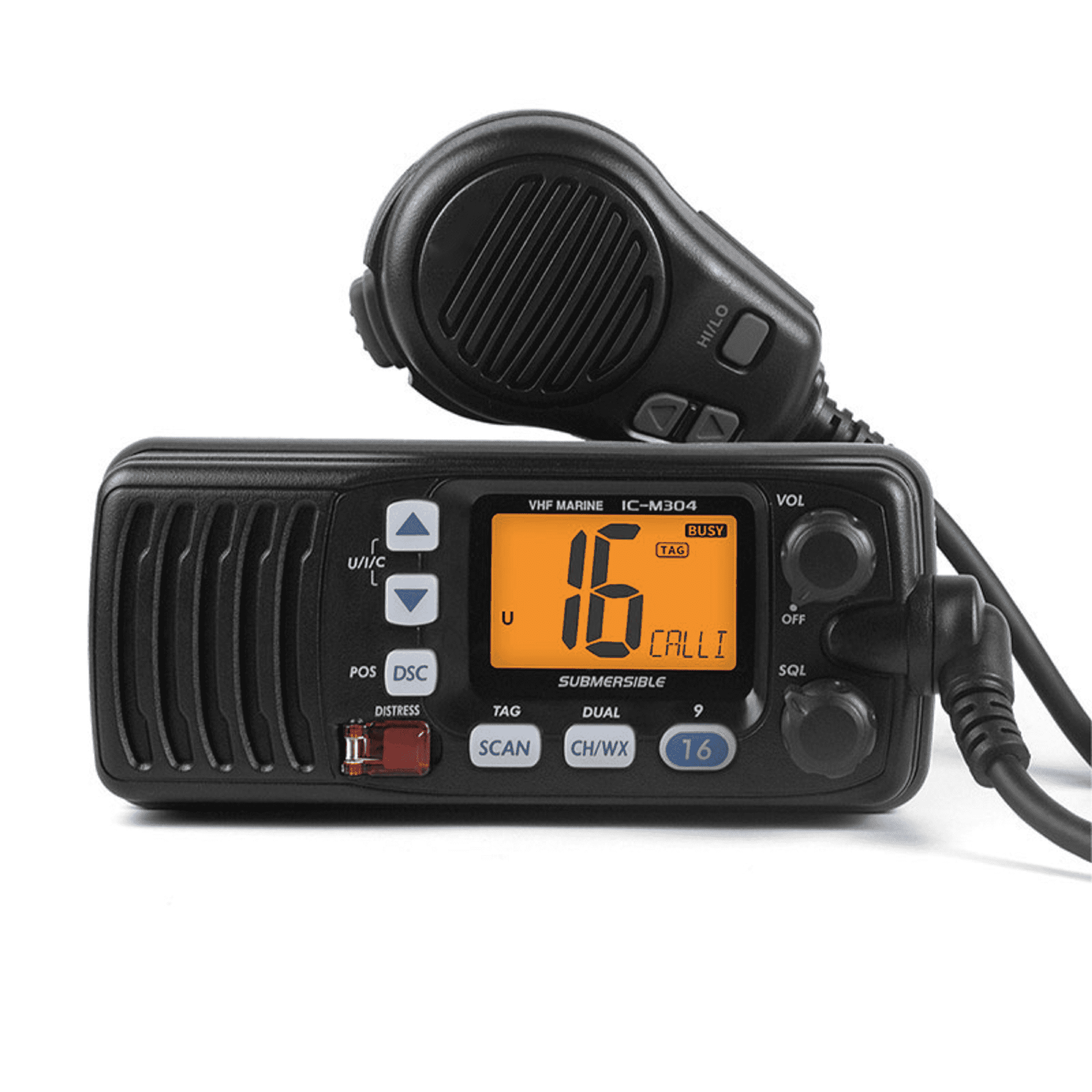 IC-M304 25W Waterproof Car Radio Station VHF Marine Radio Submersible ...