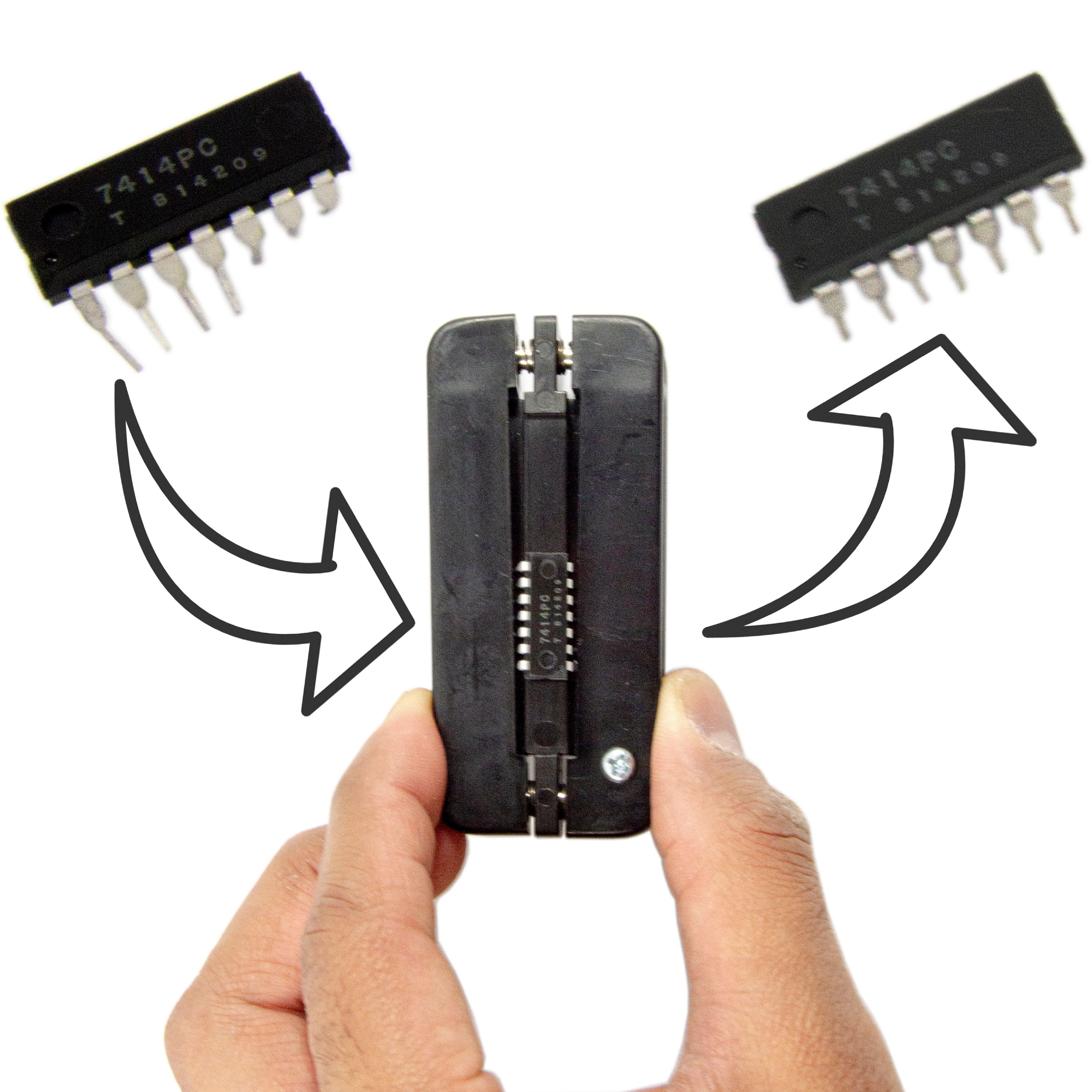IC Pin Straightener for 8, 14, 16, 18, 20, 24, 28, 40, and 48 Pin ICs ...
