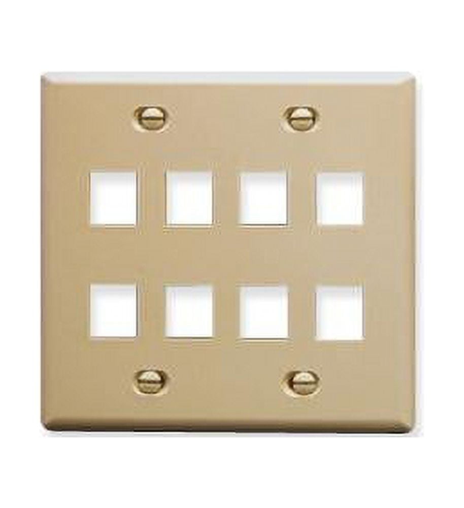 IC107FD8IV - 8 Port Face Ivory- 2-Gang Jacks and Faceplates - Walmart.com