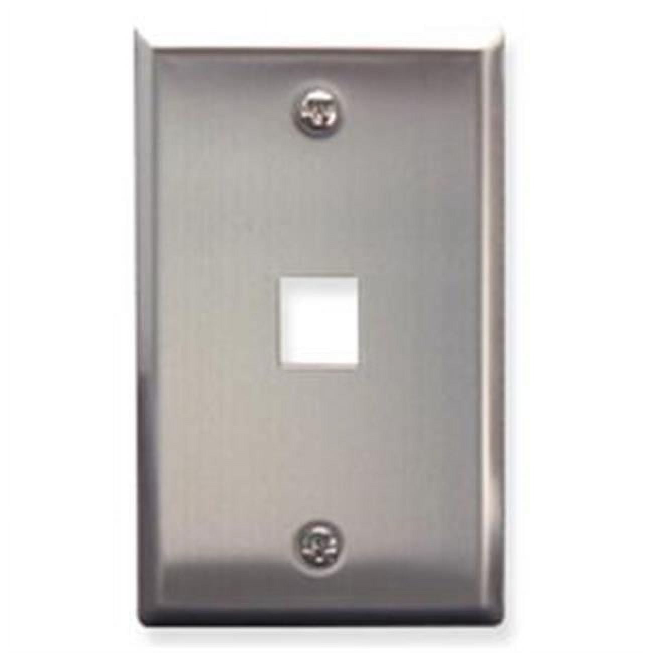 ICC 1-Port Keystone Wall Plate (1 Pack), UL Listed, Stainless Steel ...