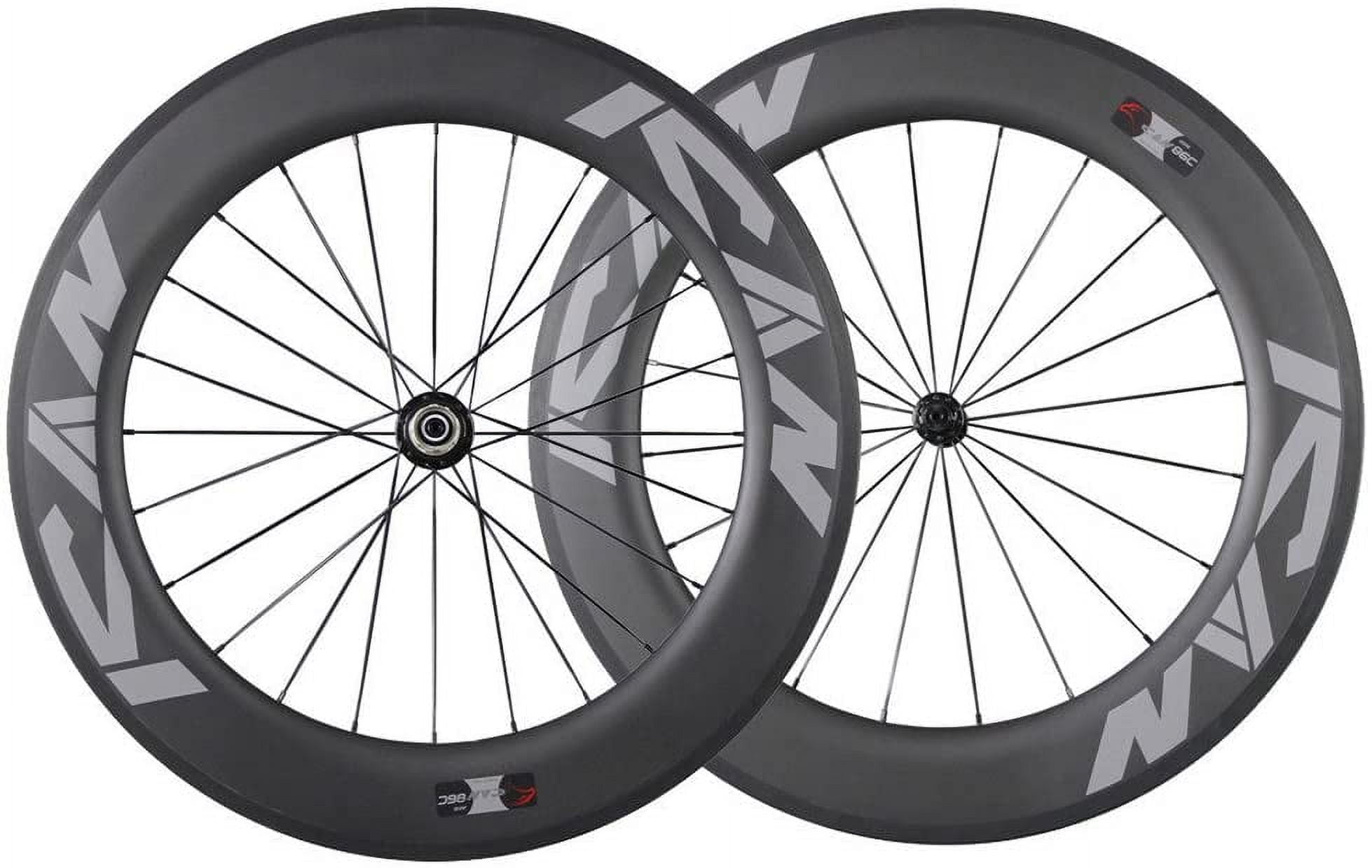 ICAN 86mm Aero Carbon Wheelset, Time Trial & Triathlon Road Bike Wheels ...