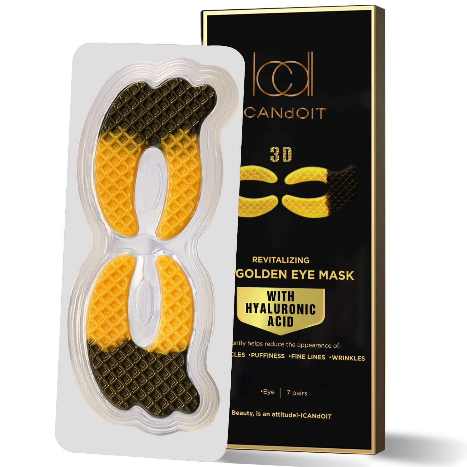 ICANdOIT 24K Gold Eye TMA2 Mask For Dark Circles&Puffiness,Anti-Aging ...