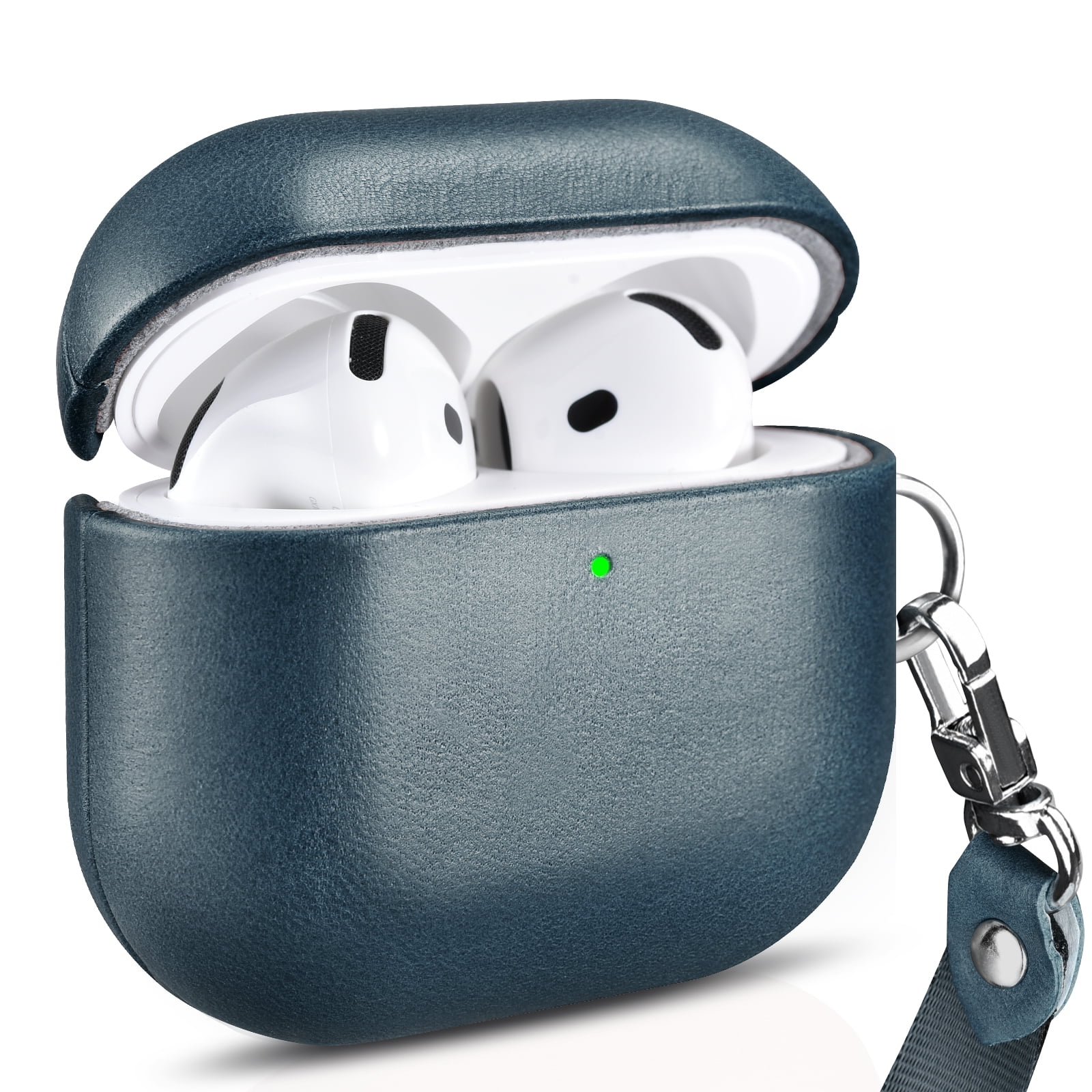 ICARER FAMILY AirPods 4 Leather Case with Strap, ICARER Genuine Leather ...