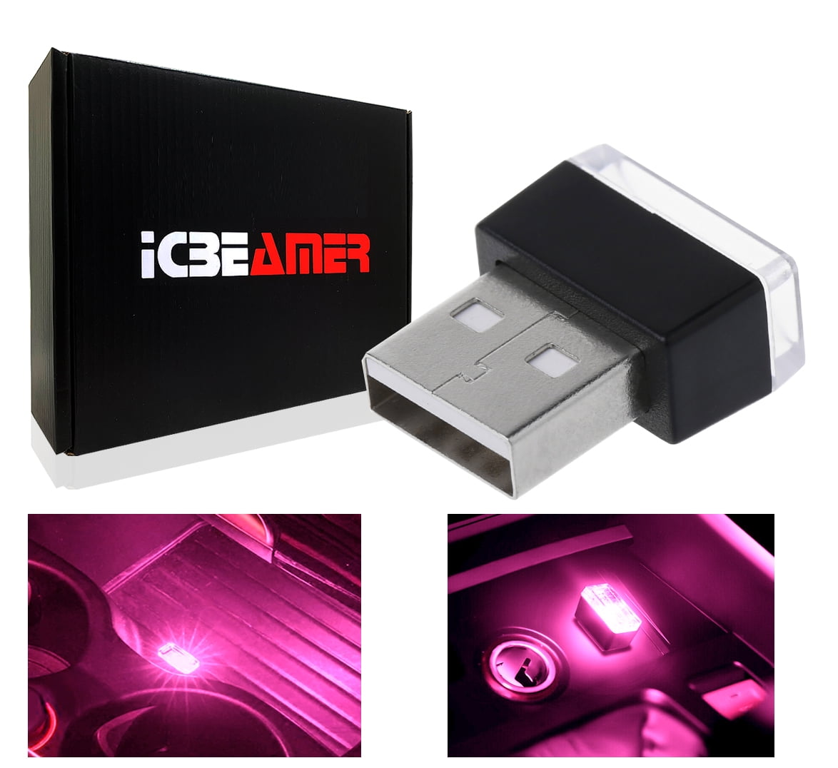 ICBEAMER 1pc Pink Purple Universal USB Interface Plug-In Miniature ...