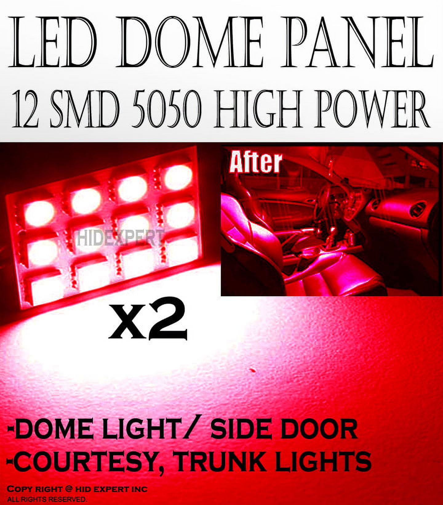 ICBEAMER 2 x Super White 12-SMD LED Panel High Power Lights Interior ...