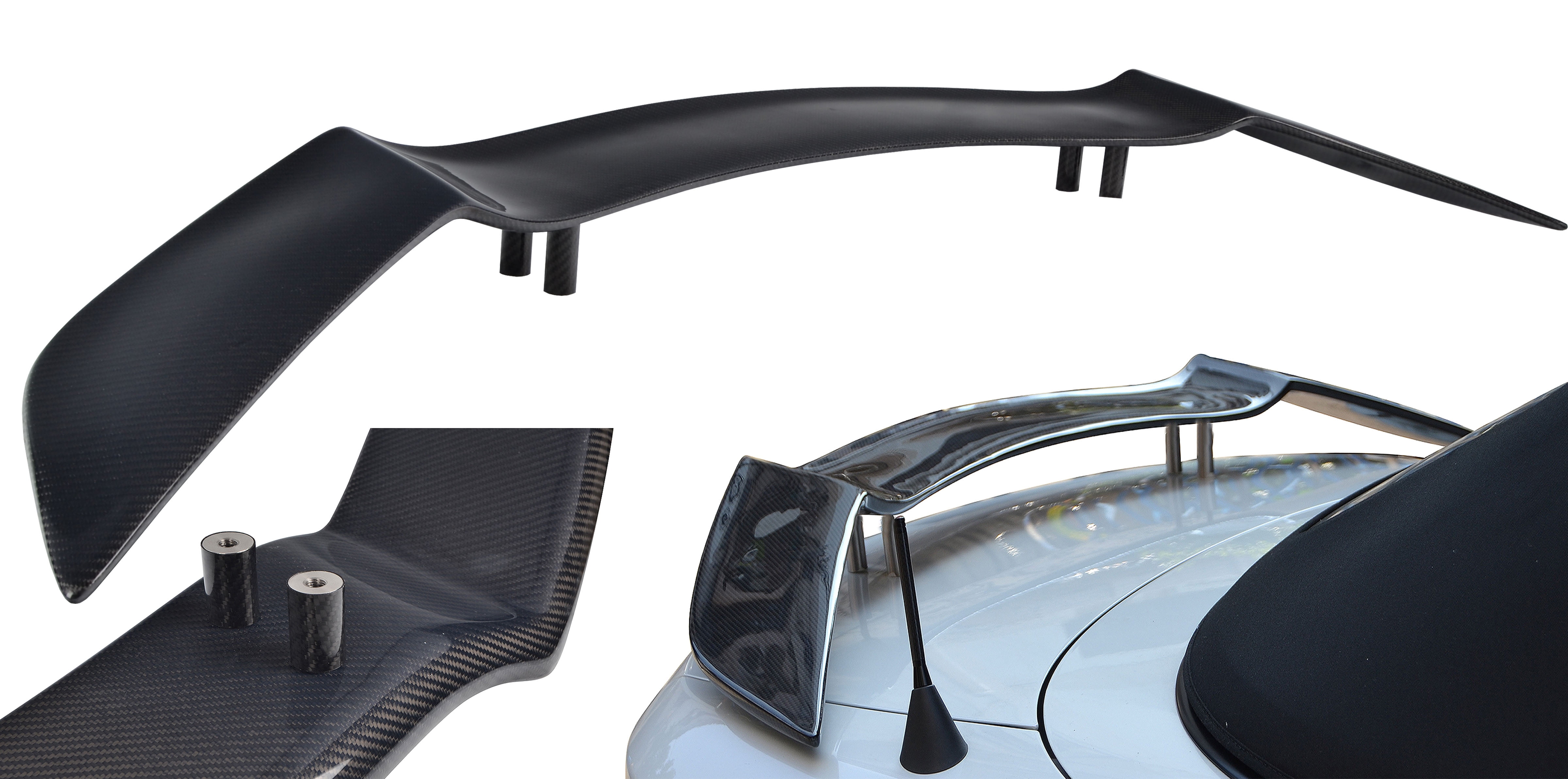 ICBEAMER ICBEAMER GT Style 57" 100% Real Carbon Fiber Spoiler Wing ...