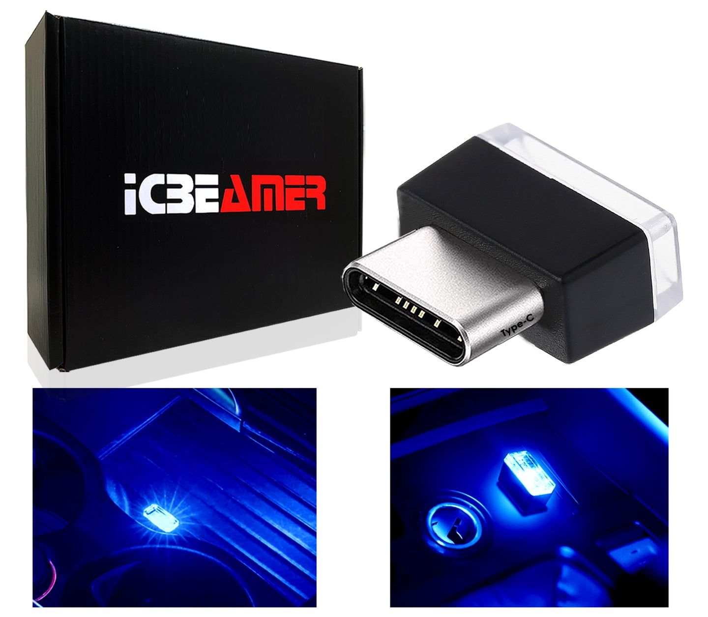 ICBEAMER Type C Adapters Atmosphere Light, [Color: Blue] Universal ...