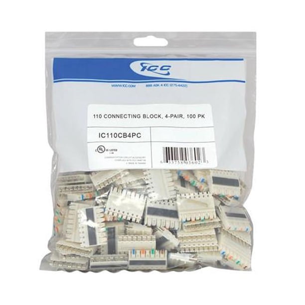 ICC 110 Connecting Block 4 Pair in 100 Pack (ic110cb4pc) - Walmart ...