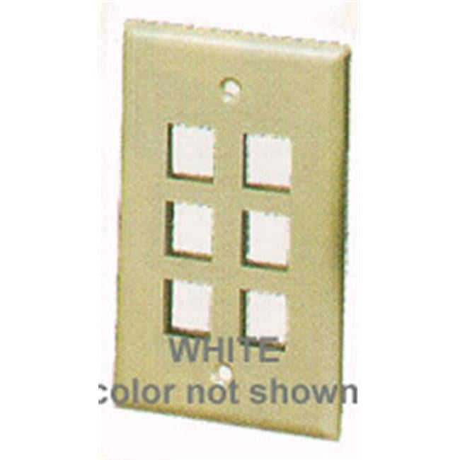 ICC 6 Port Faceplate - White - Walmart.com