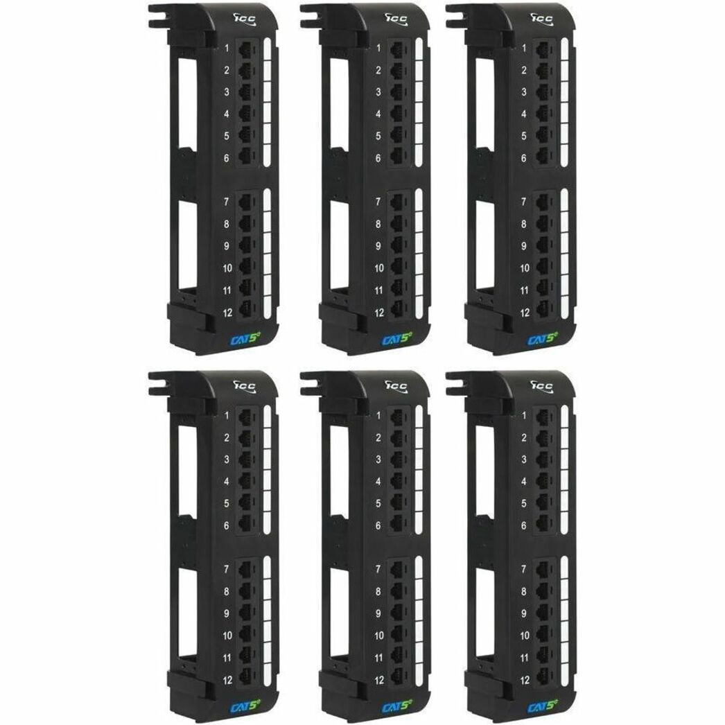 ICC CAT5e Vertical Patch Panel with 12 Ports in 6-Pack - Walmart.com