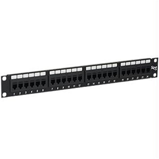 ICC CAT6 Feed-Through Patch Panel with 24 Ports and 1 RMS (icmpp24cp6 ...