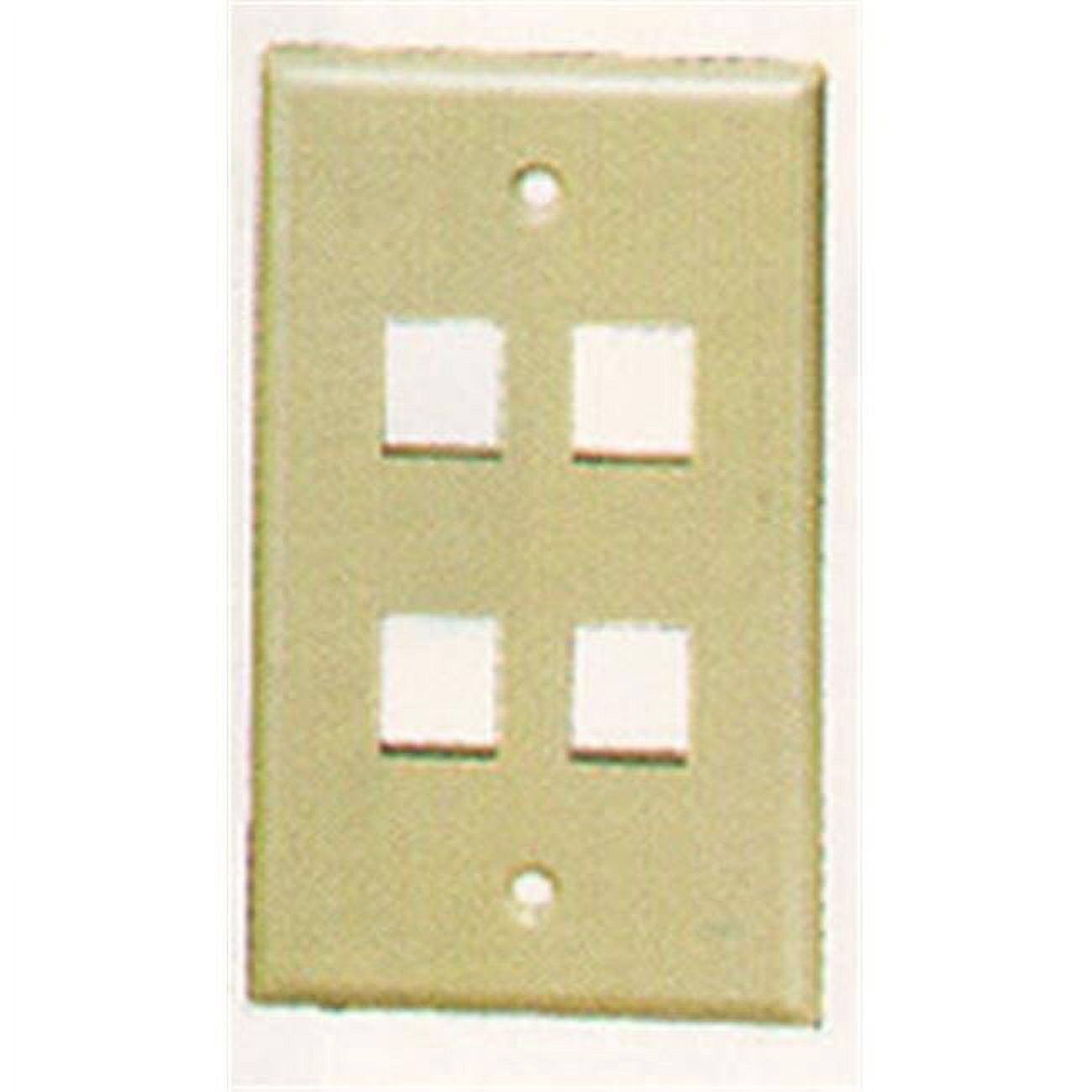 ICC FACE-4-IV 4 Port Faceplate - Ivory - Walmart.com