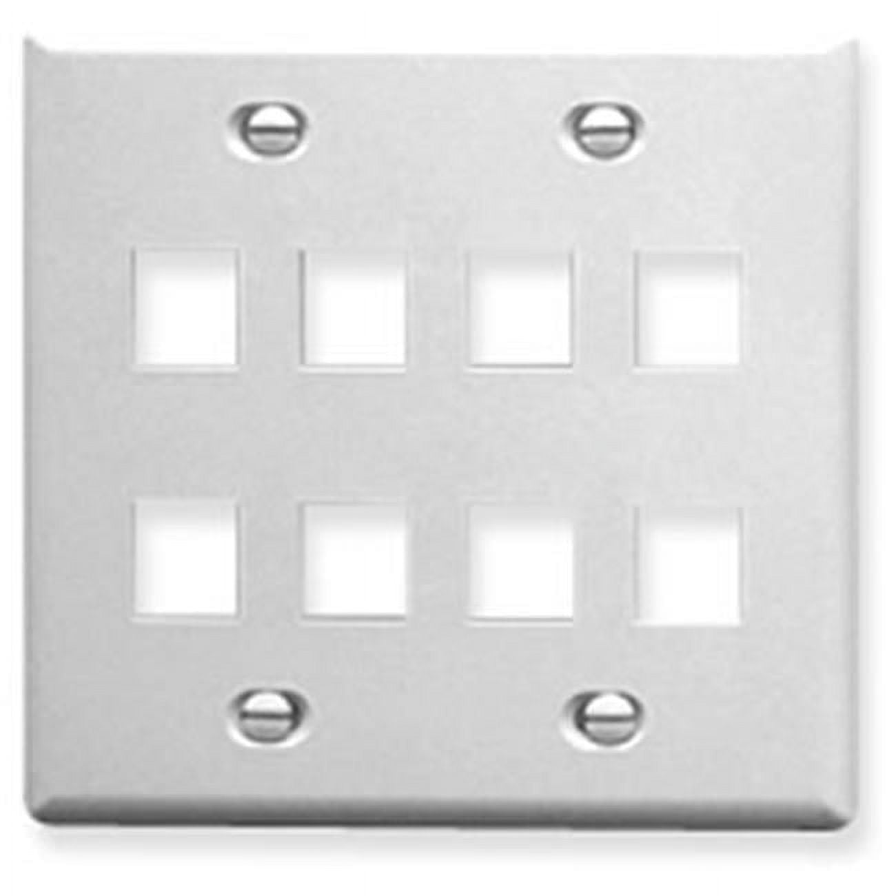 ICC FACE-8-WH 8 Port Faceplate - White - Walmart.com
