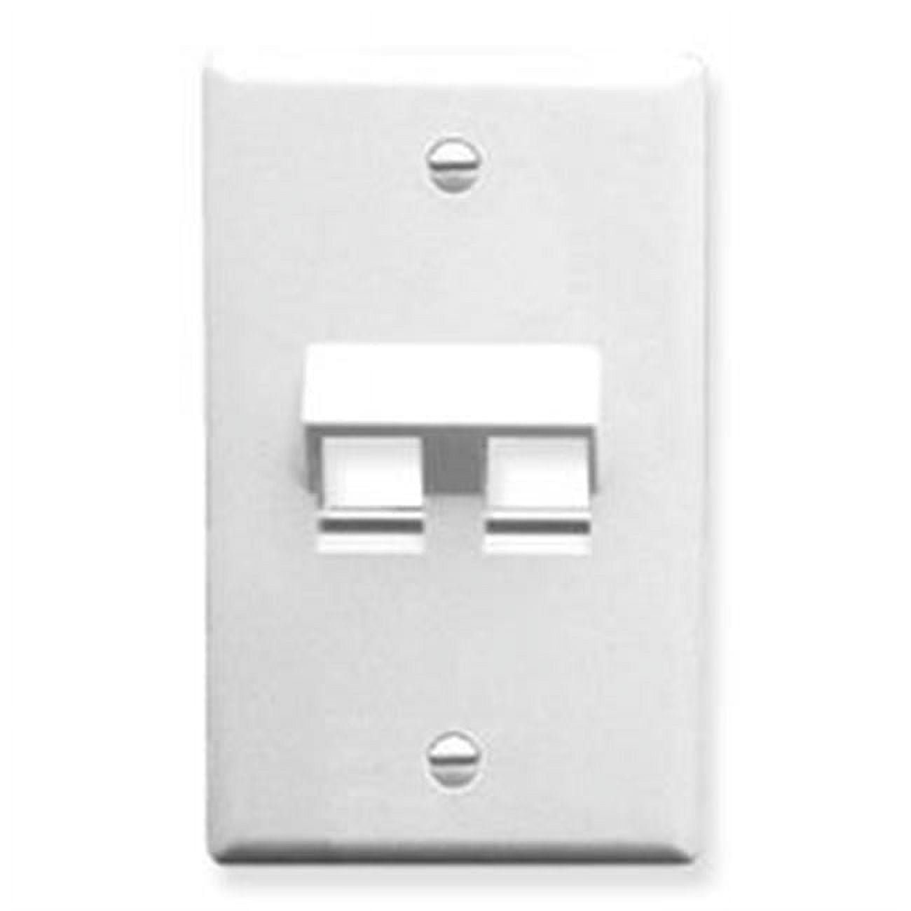 ICC IC107DA2WH 2-Port Angled Faceplate- 1-Gang- White - Walmart.com