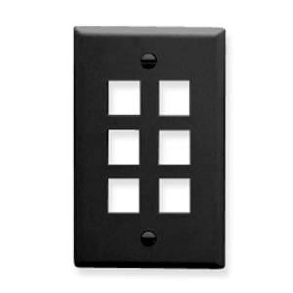 ICC IC107F06BK Classic Faceplate with 6 Ports for EZ / HD Style in ...